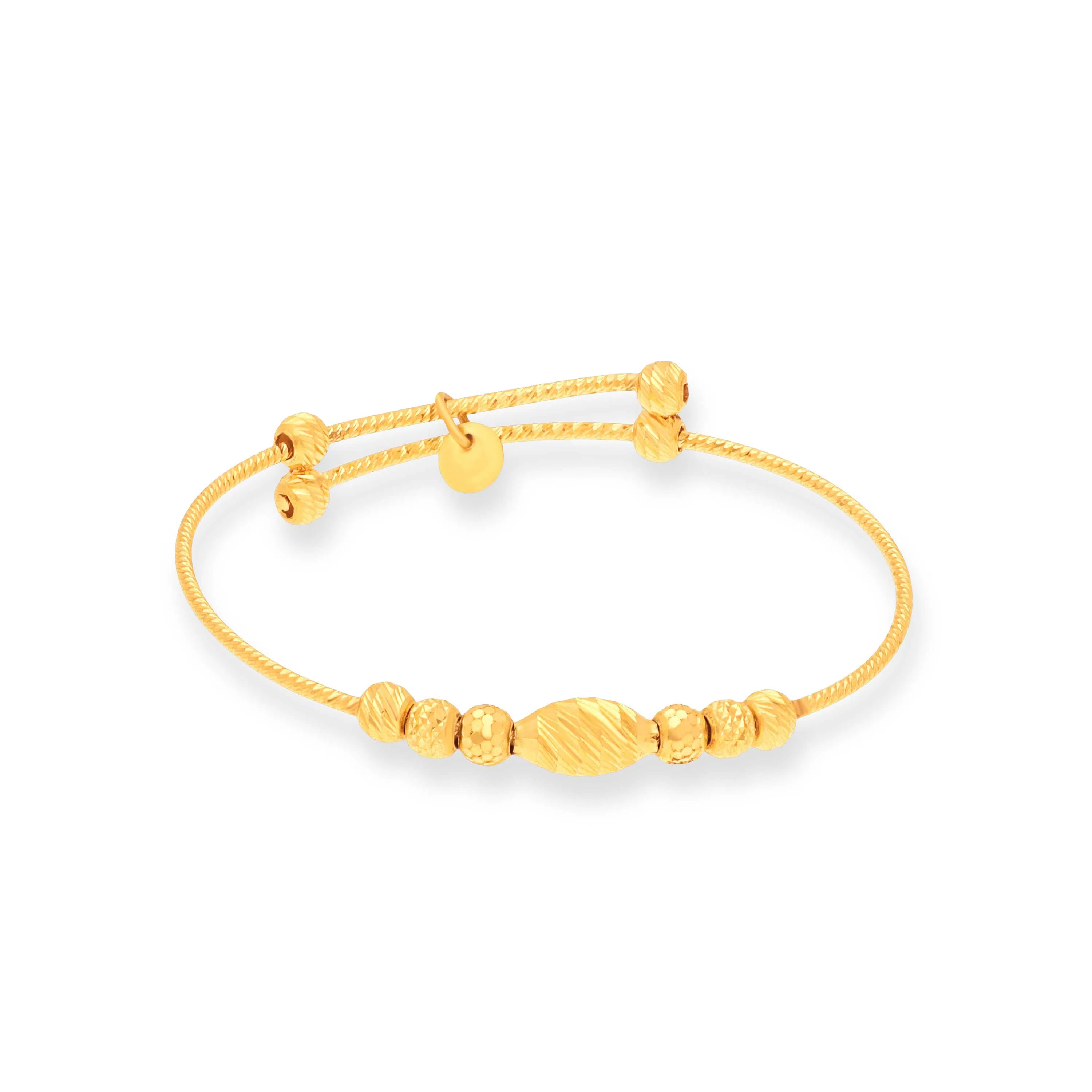 Fancy Rajkot Pattern 22KT Gold Baby Bangles