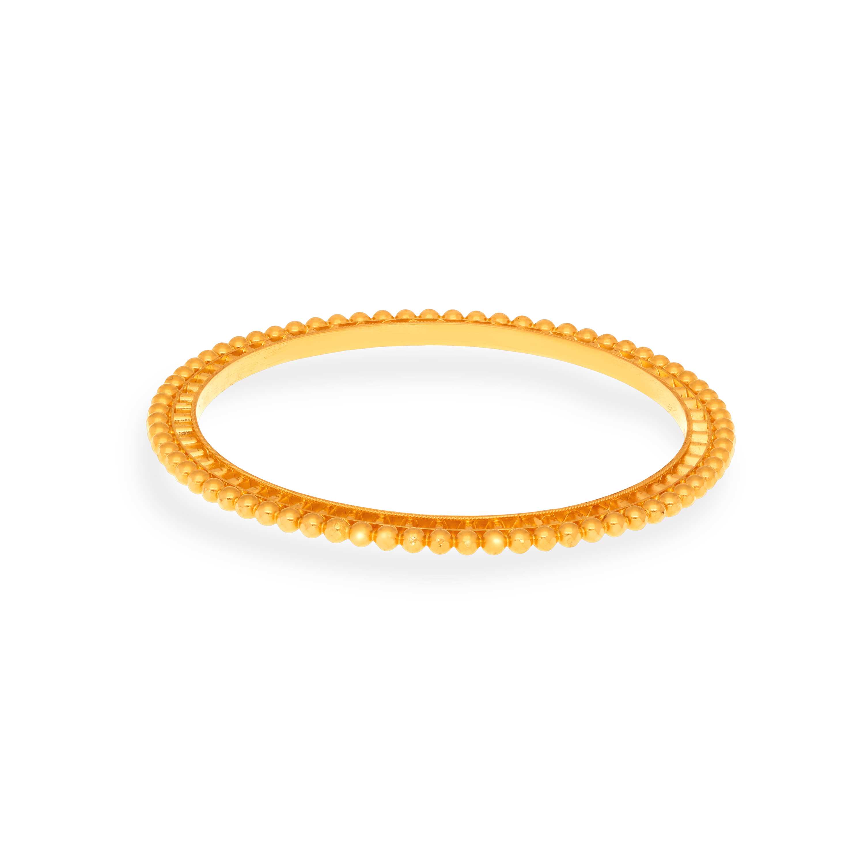 Glamorously Detailed Bombay Pattern 22KT Gold Bangle