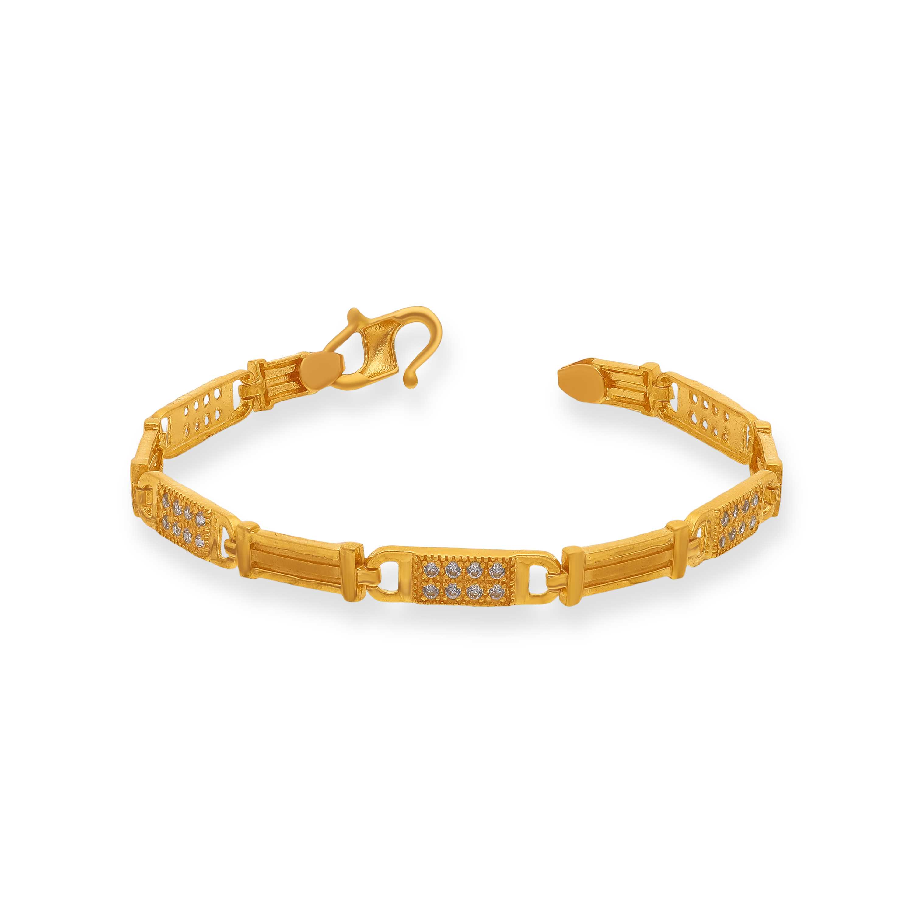 Classic Matte Finished 22KT Gold Bracelet For Women