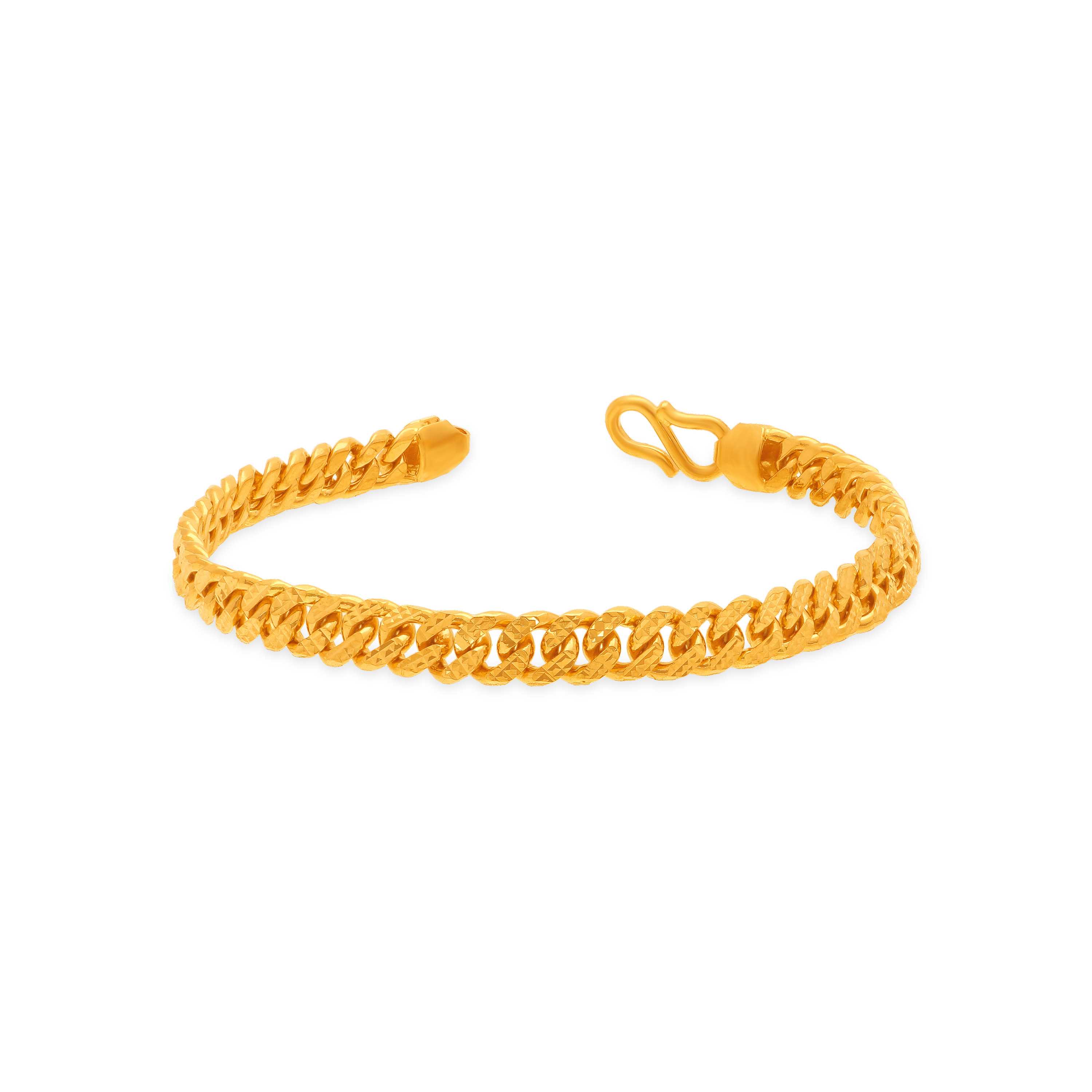 Classic Nawabi Pattern 22KT Gold Bracelet For Men