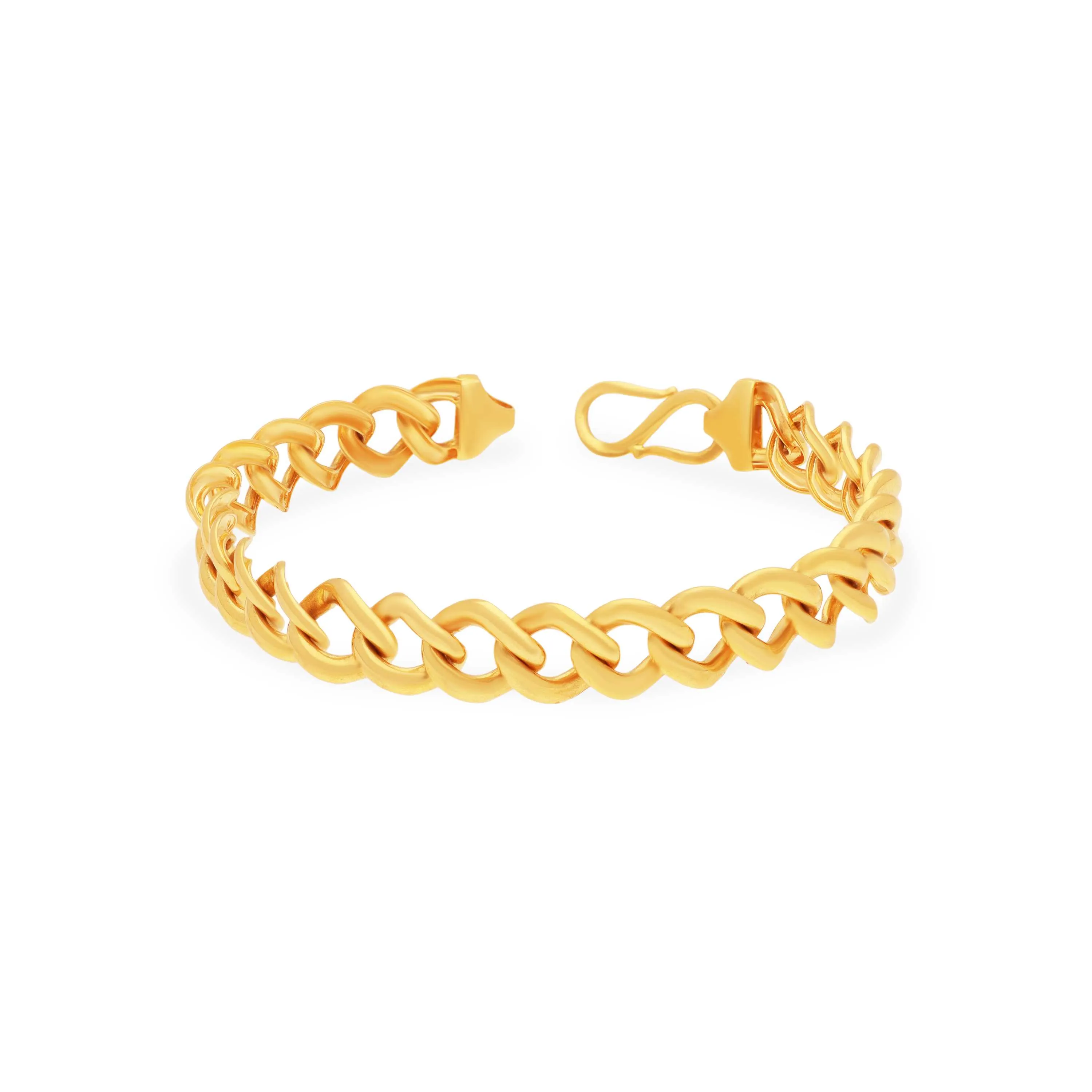 Classic Nawabi Pattern 22KT Gold Casual Wear Bracelet For Men