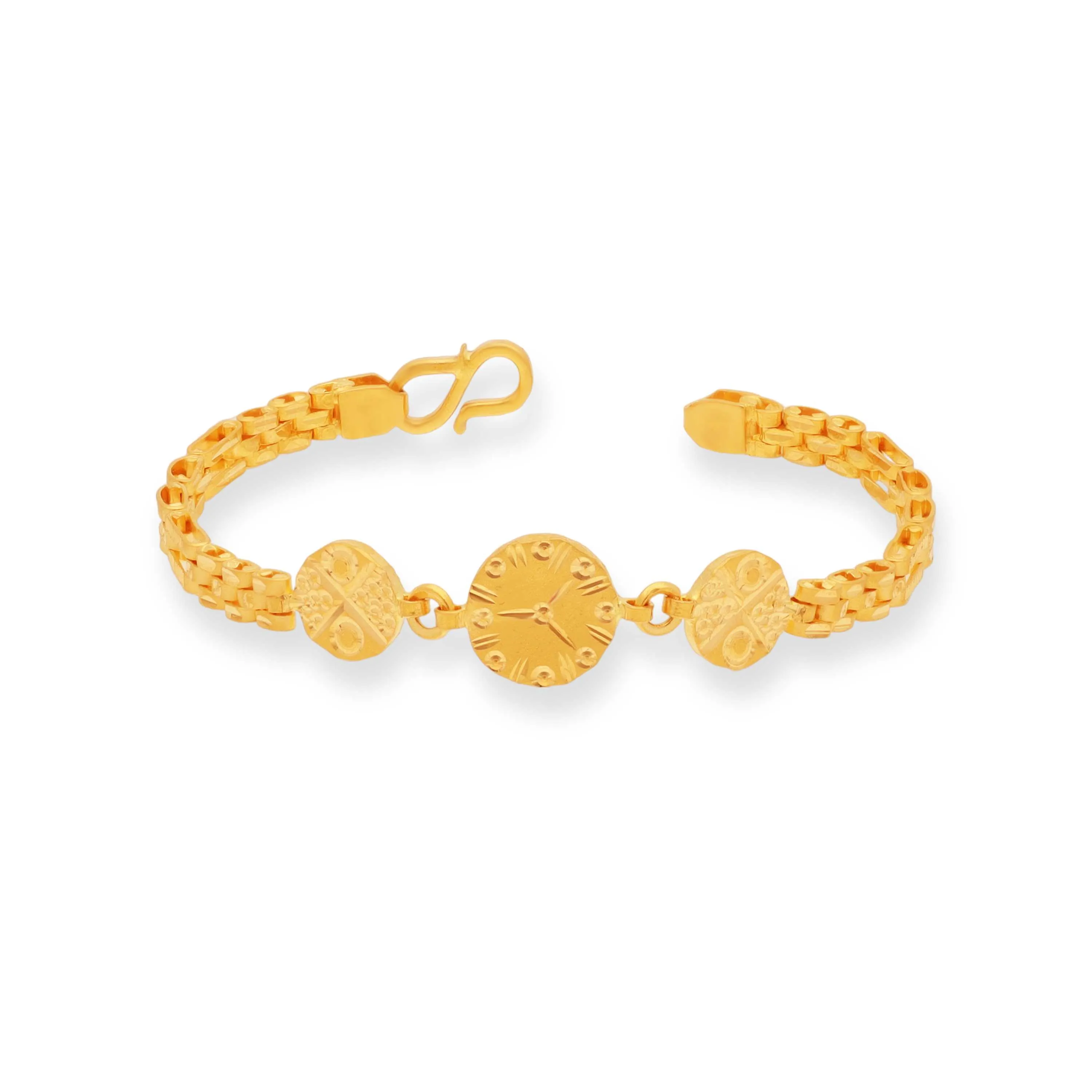 Classic Matte Finished And Detailed 22KT Gold Cartier Bracelets For Kids