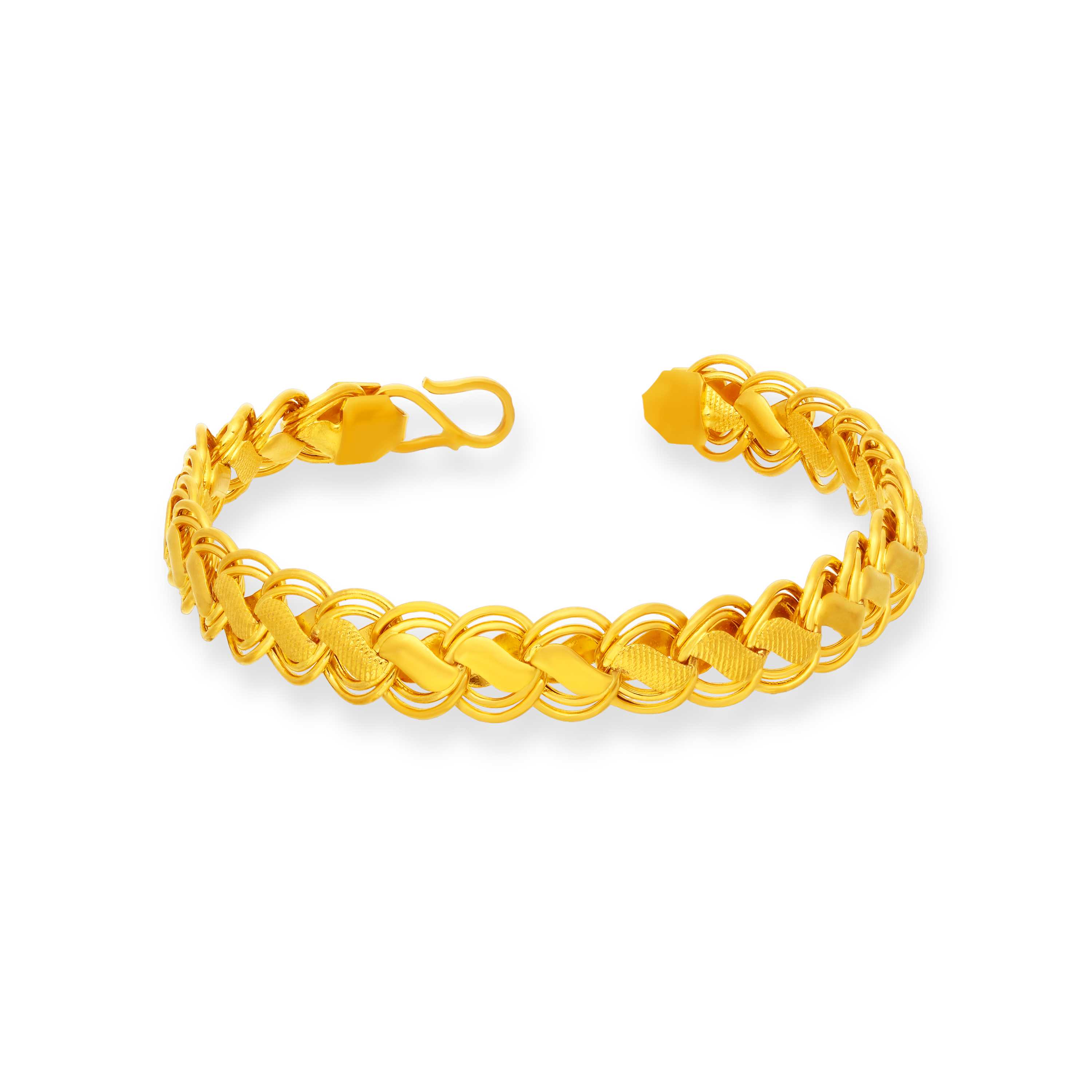 Classic Handcrafted 22KT Gold Bracelet For Men