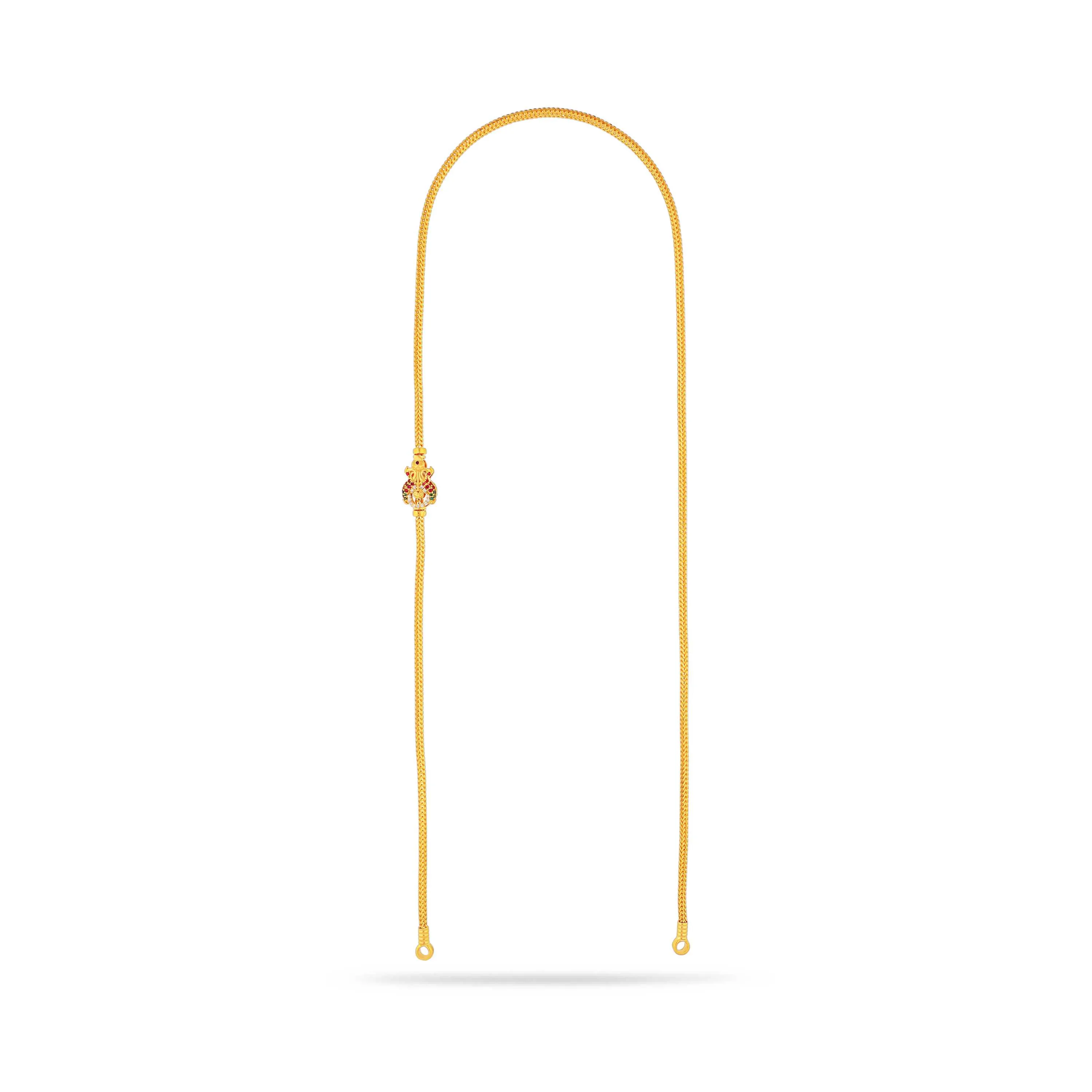 Matte Finished And Detailed 22KT Gold Mope Chain