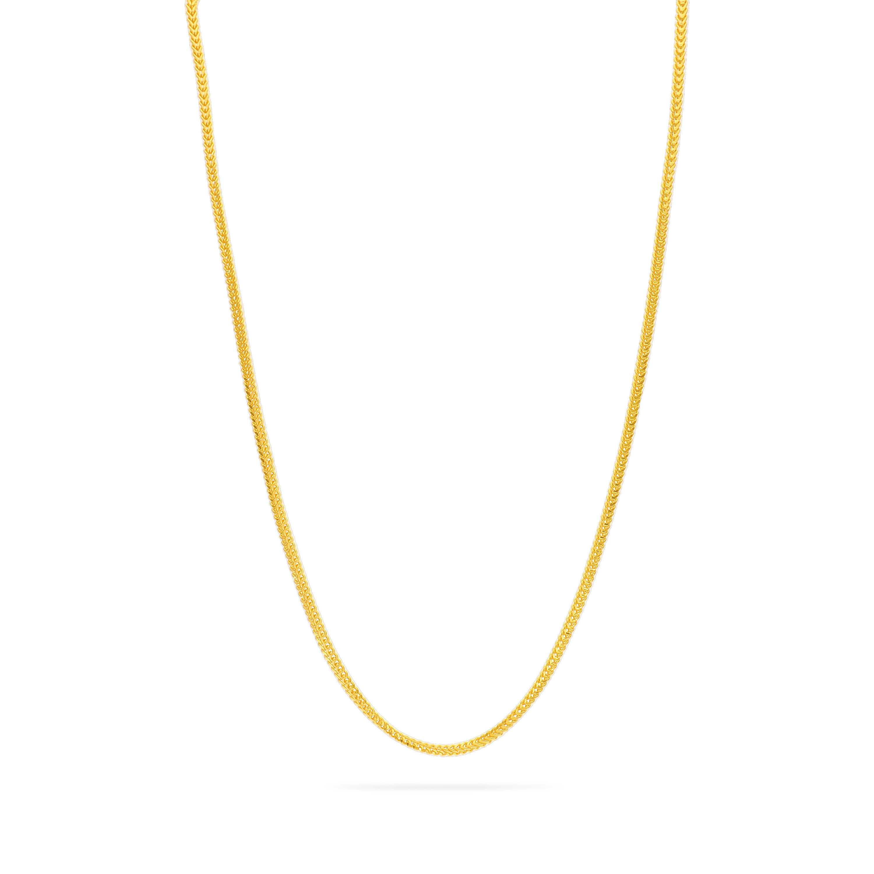 Traditionally Crafted And Detailed 22KT Gold V Chain