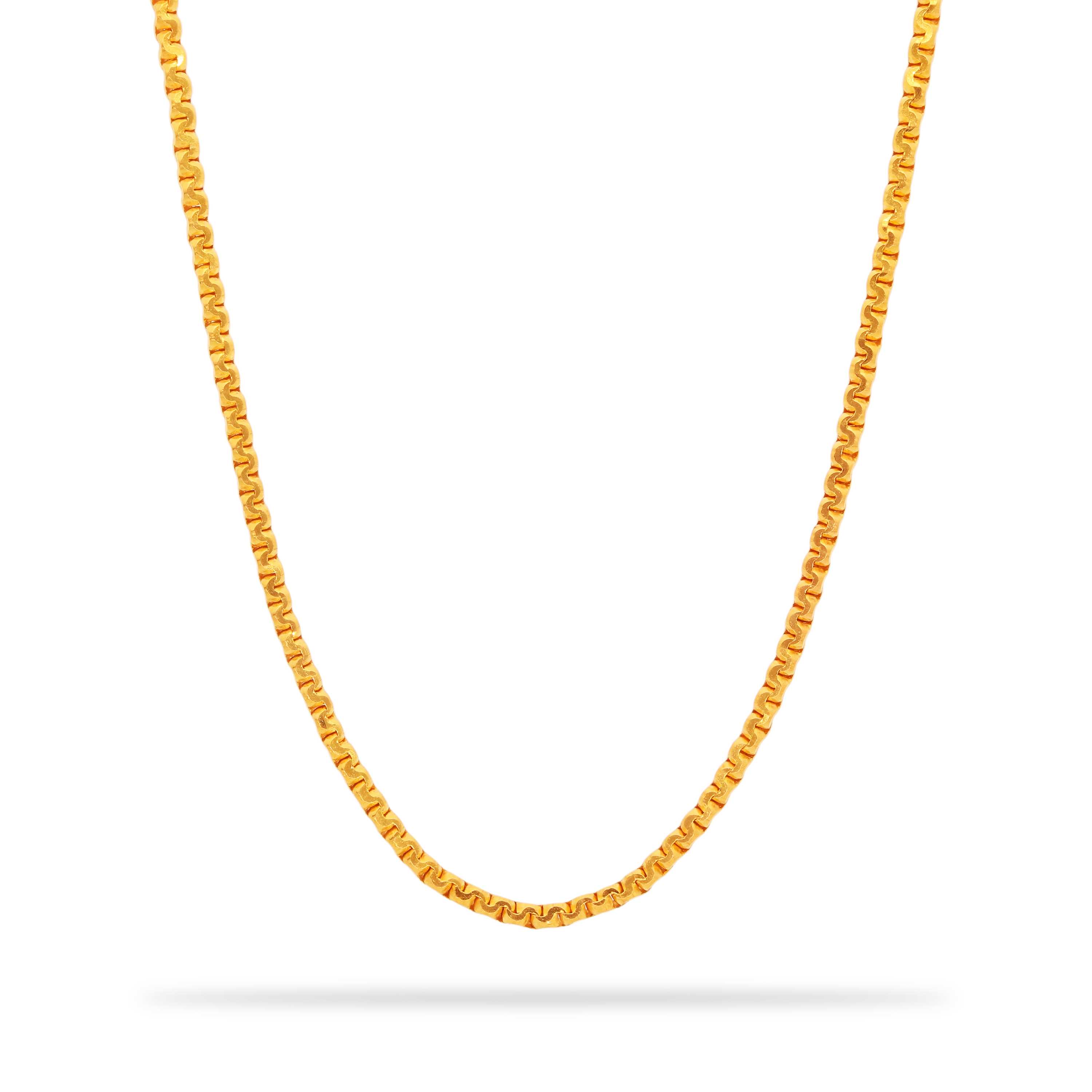 Classic Gorgeously Detailed 22KT Gold Battani Chain