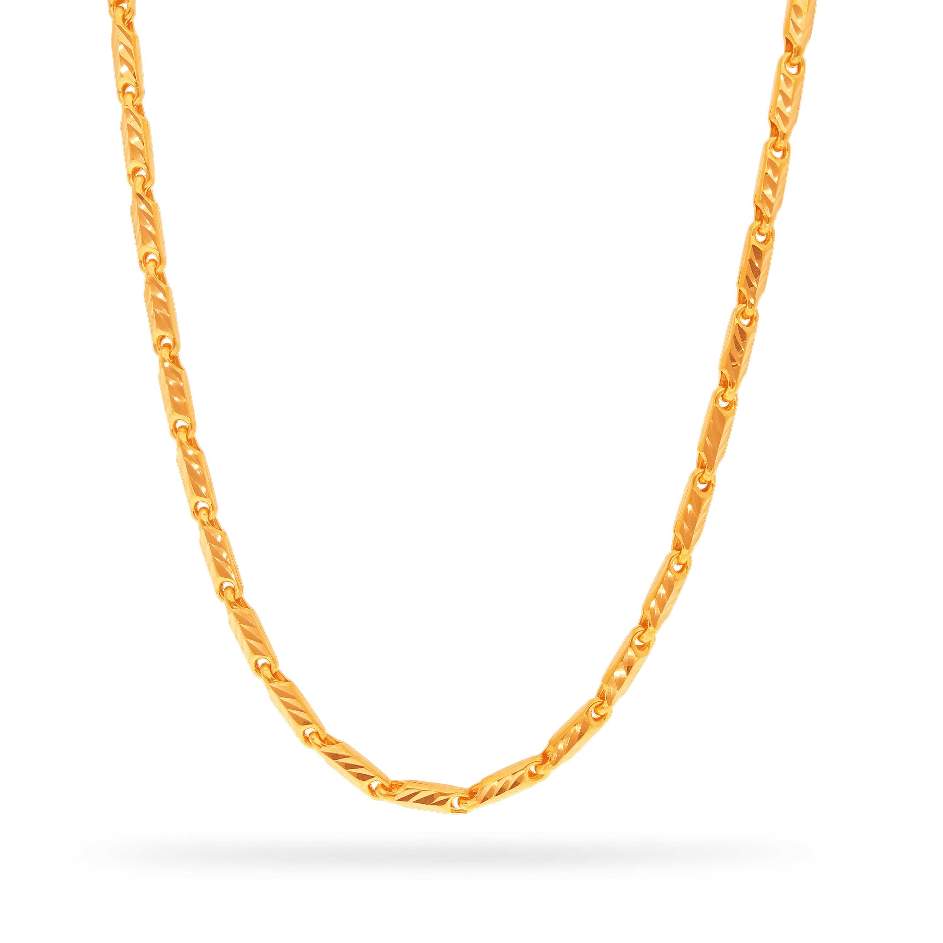 One Of Its Kind Bahubali Pattern 22KT Gold Casual Wear Chain