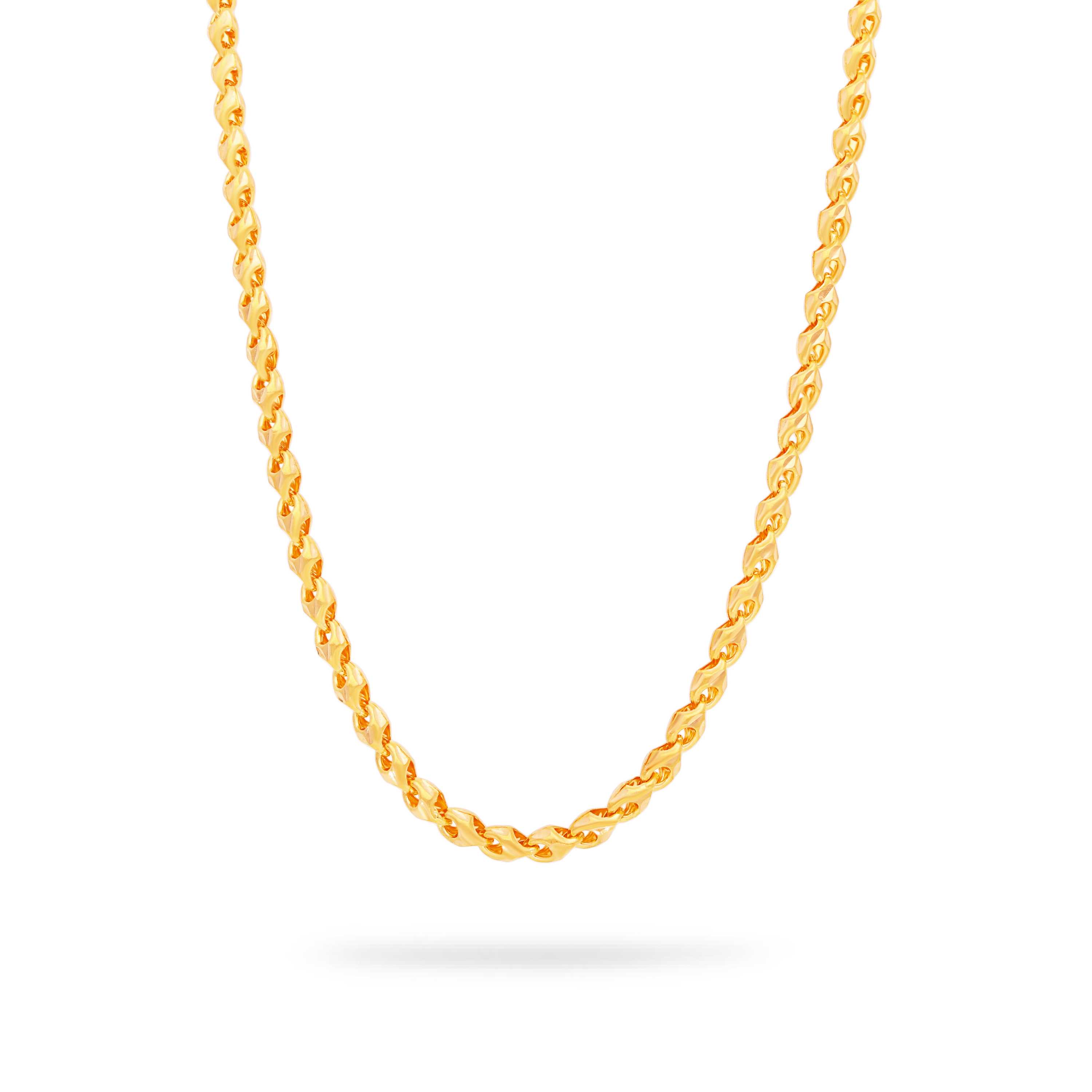 Classic Finely Detailed And Crafted 22KT Gold Bahubali Chain