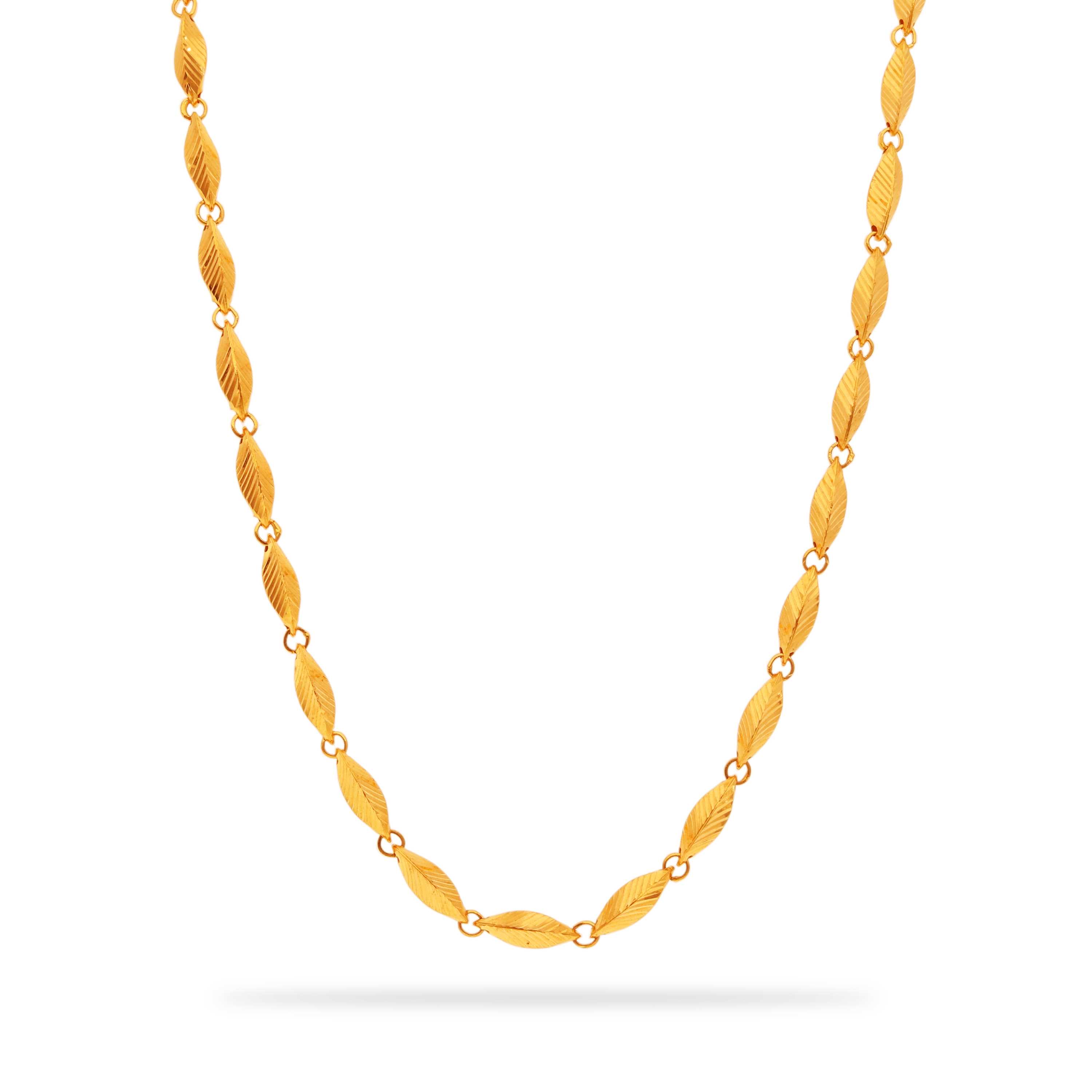 Charmingly Detailed 22KT Gold Choco Chain For Men