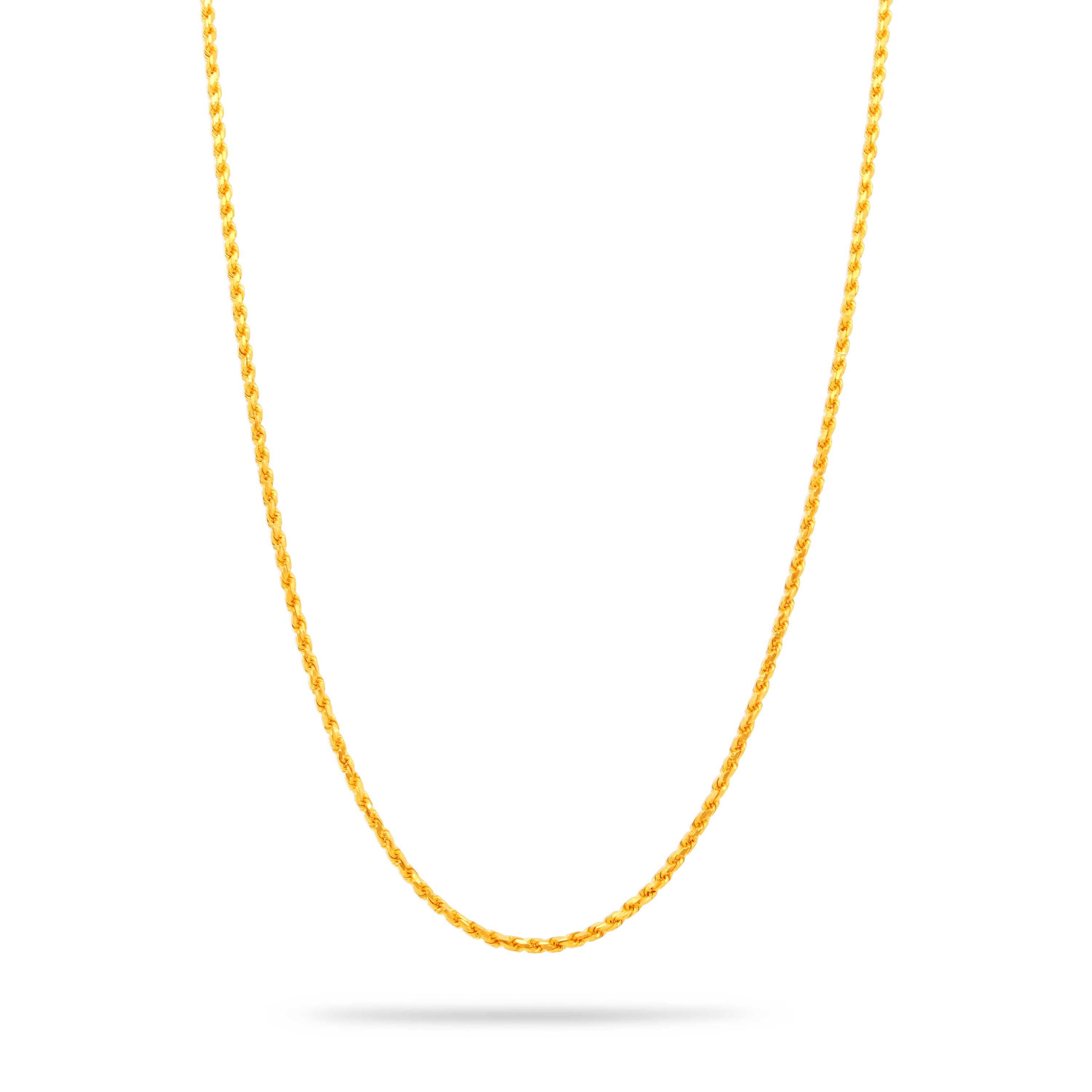 Traditionally Crafted 22KT Gold Cutting Loose Rope Chain