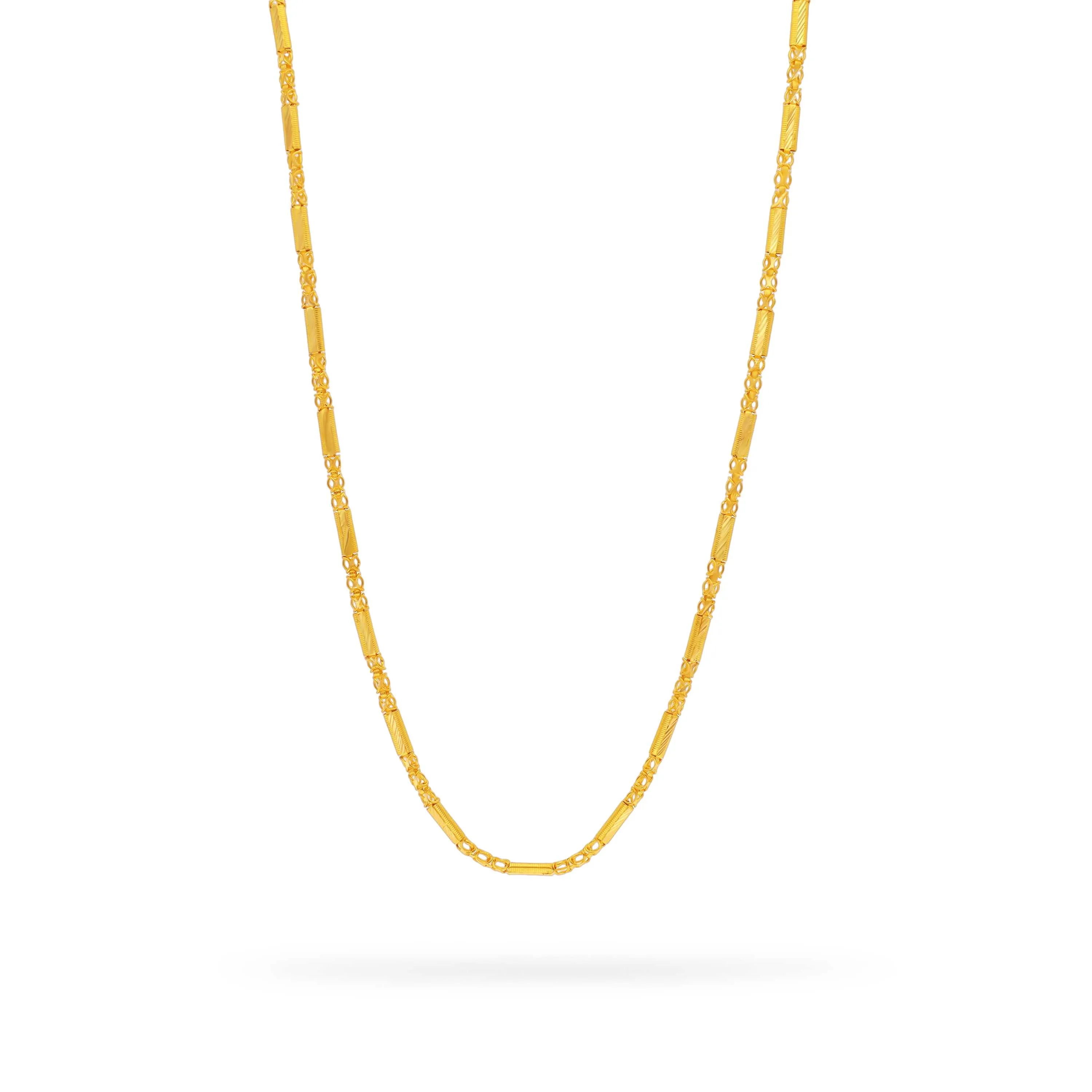 Casual Wear Kerala Pattern 22KT Gold Plain Chain