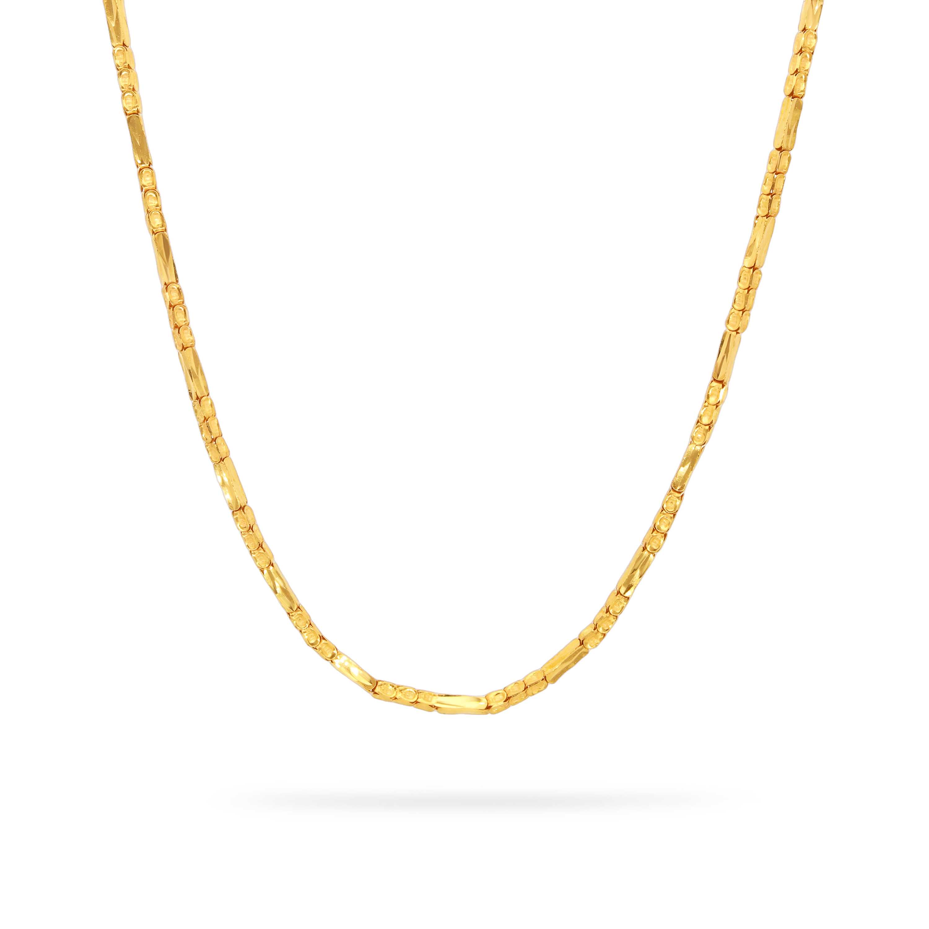 Charmingly Detailed And Crafted 22KT Gold Kerala Pattern Chain