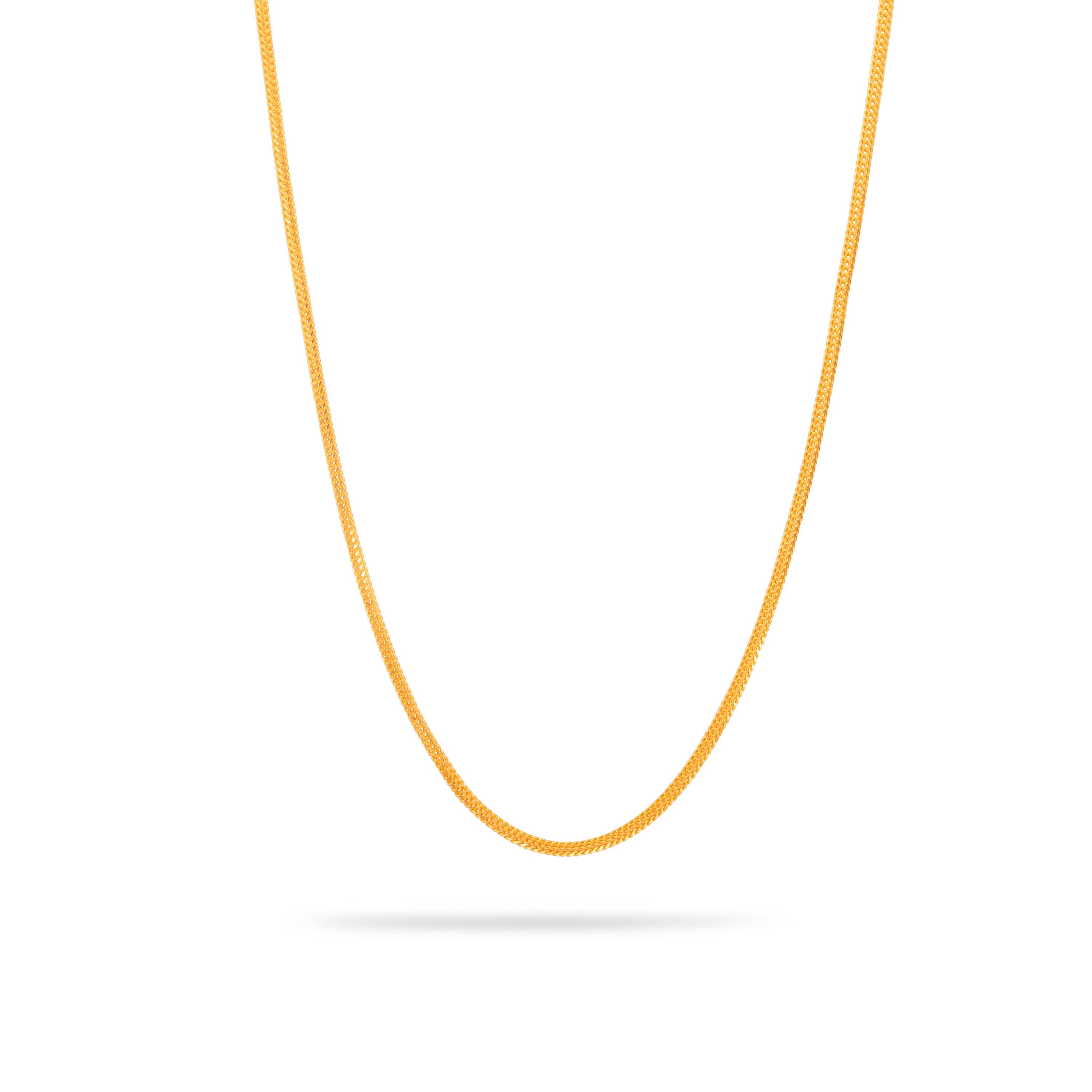 Classic Finely Detailed And Crafted 22KT Gold V Chain