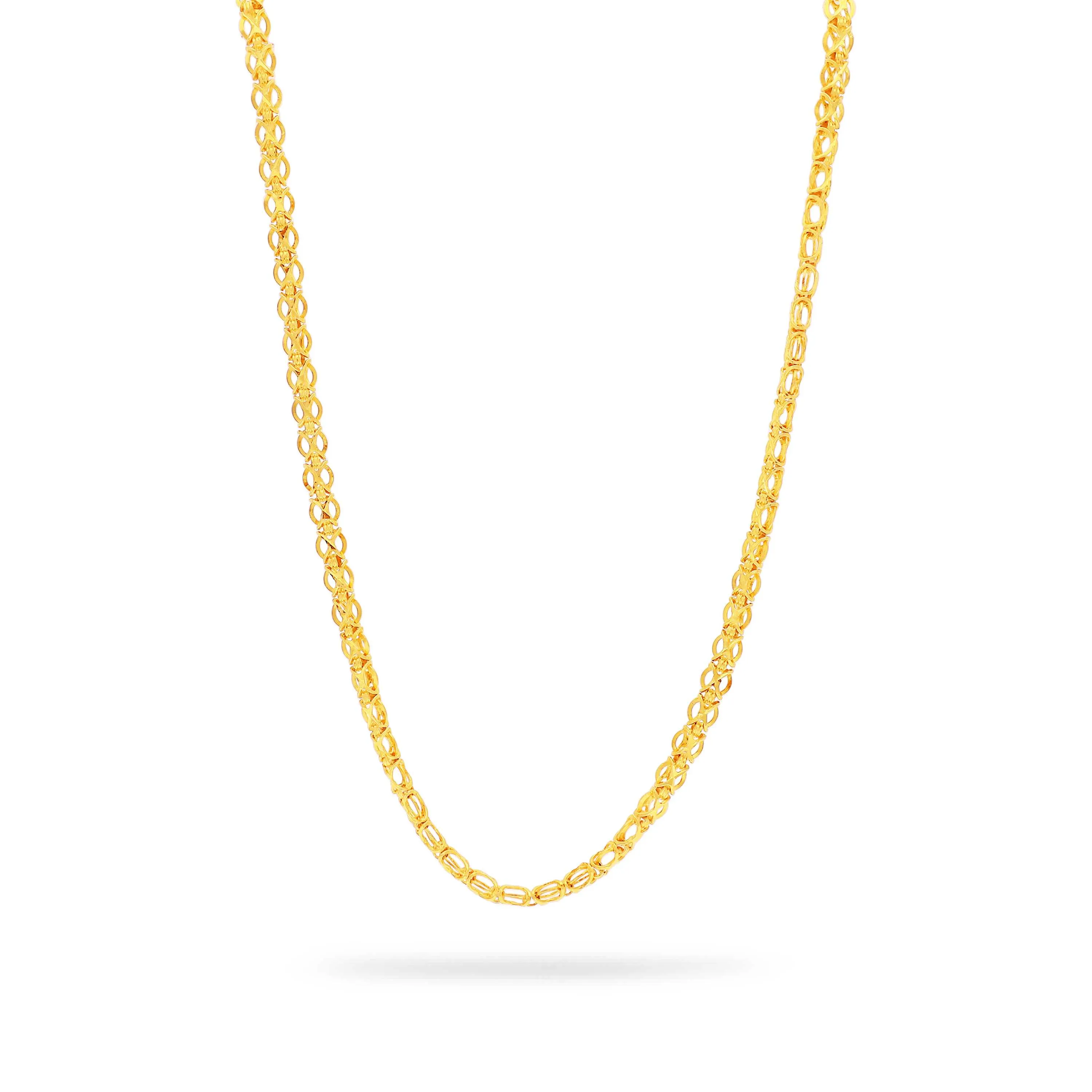 Traditionally Crafted Kerala Pattern 22KT Gold Chain