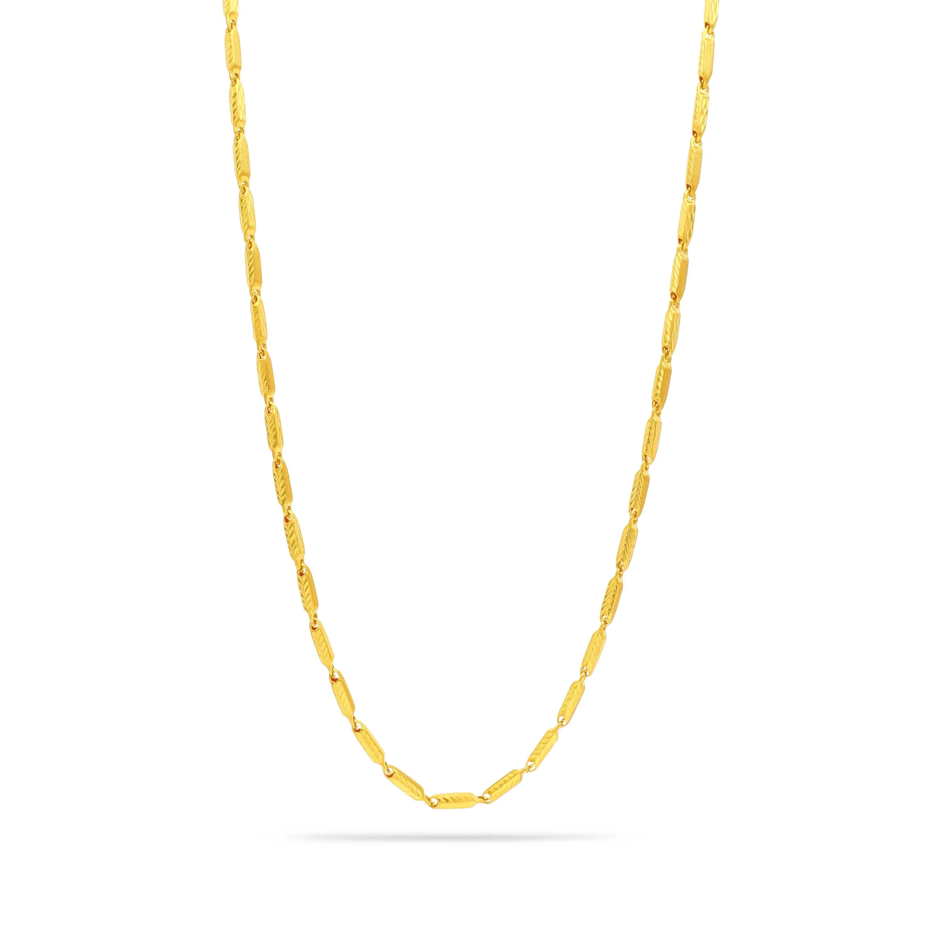 Classic Finely Detailed And Crafted 22KT Gold Casual Wear Chain