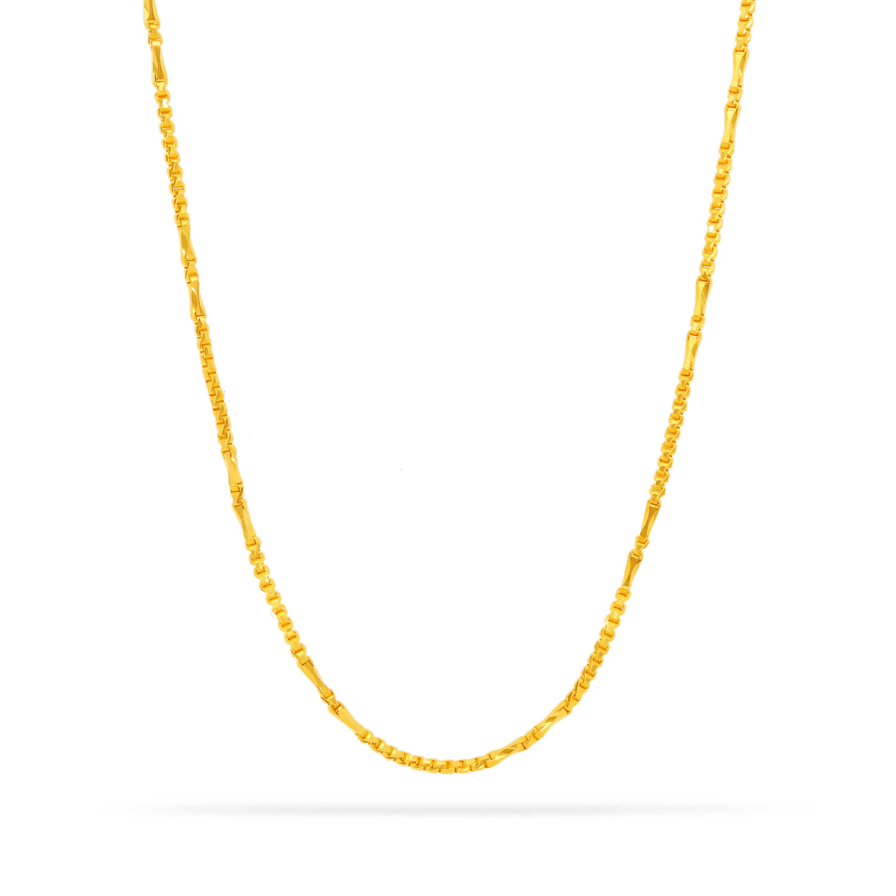 Finely Detailed And Crafted Romans Pattern 22KT Gold Chain