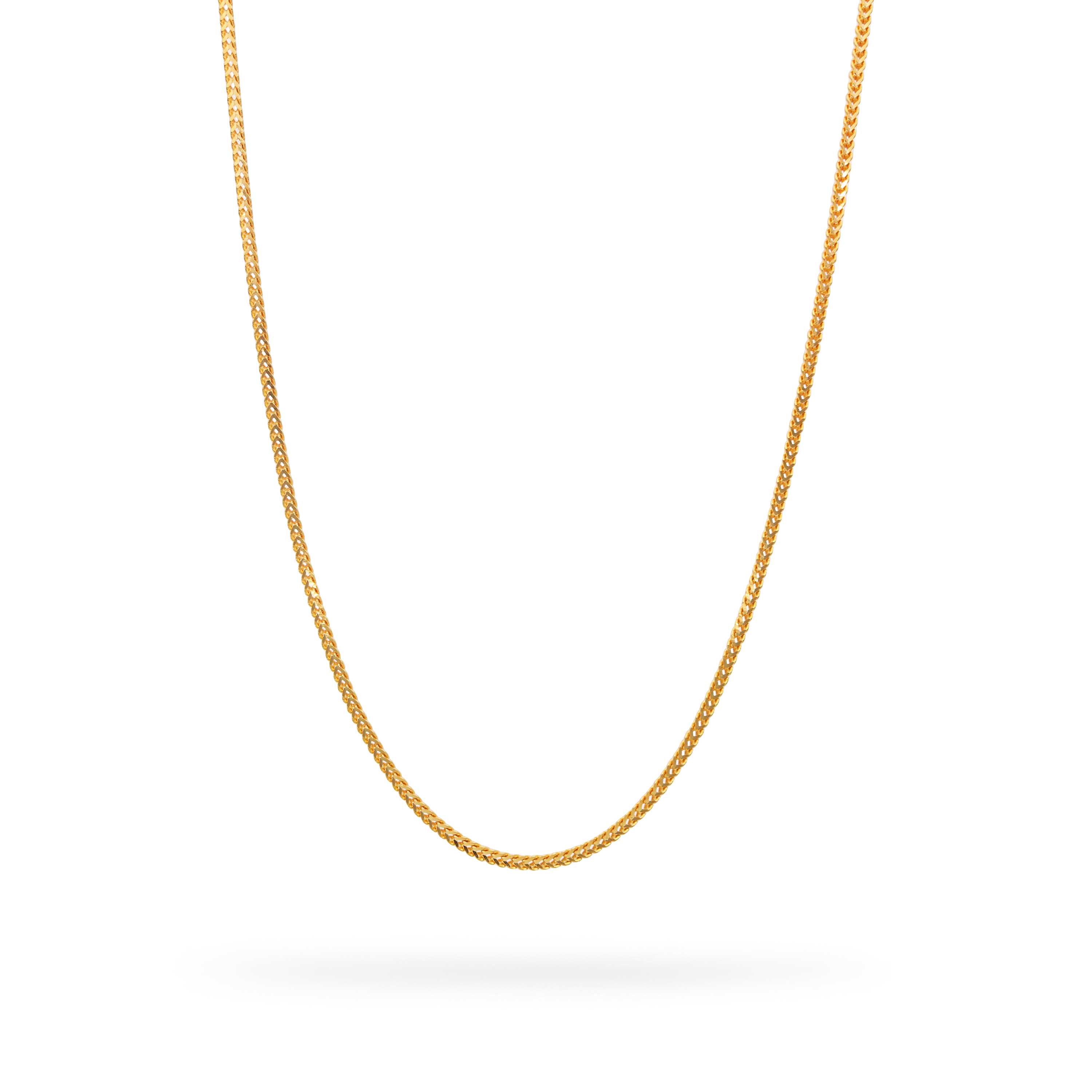 Classic Finely Detailed And Crafted 22KT Gold V Chain