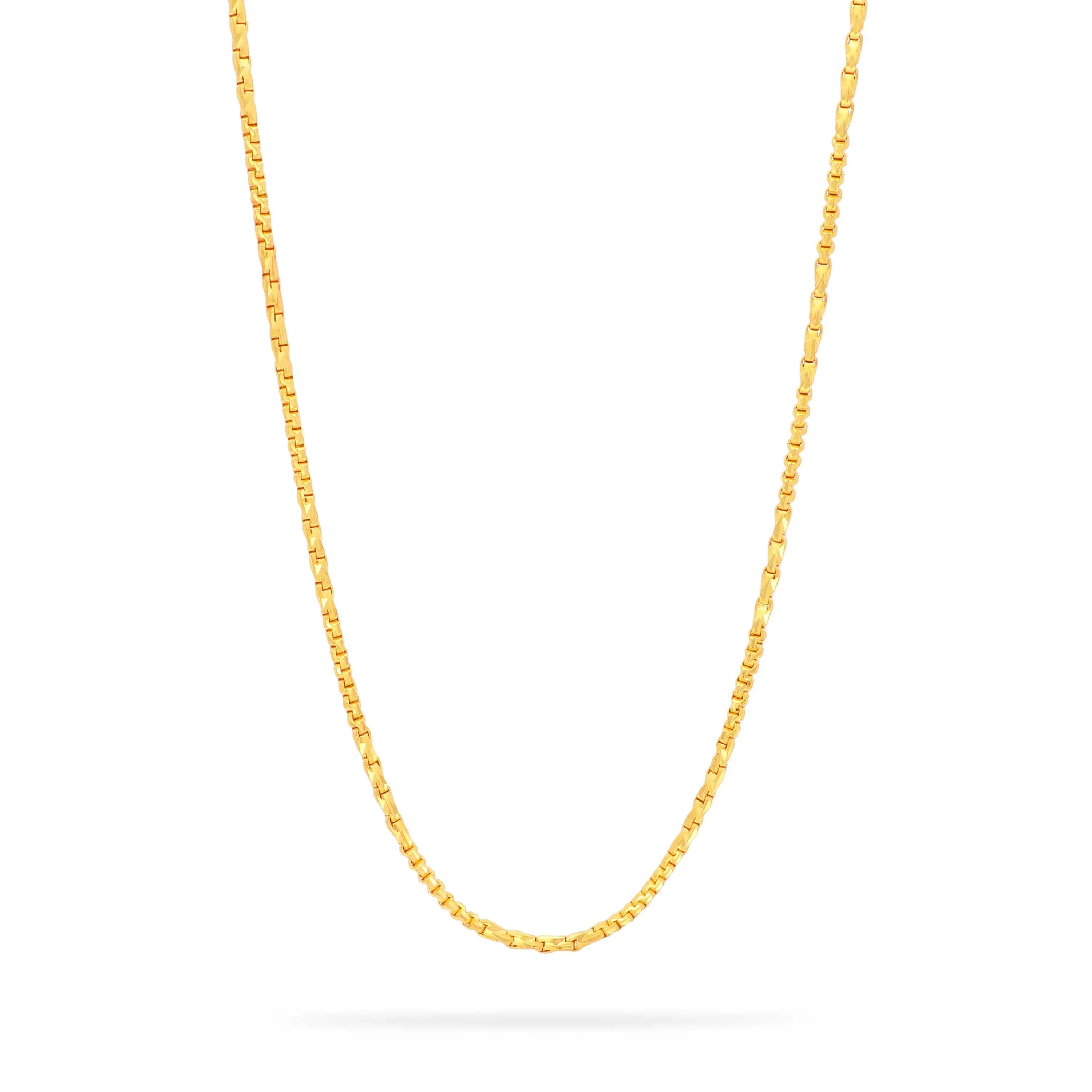 Classic Finely Detailed And Crafted 22KT Gold Casual Wear Chain