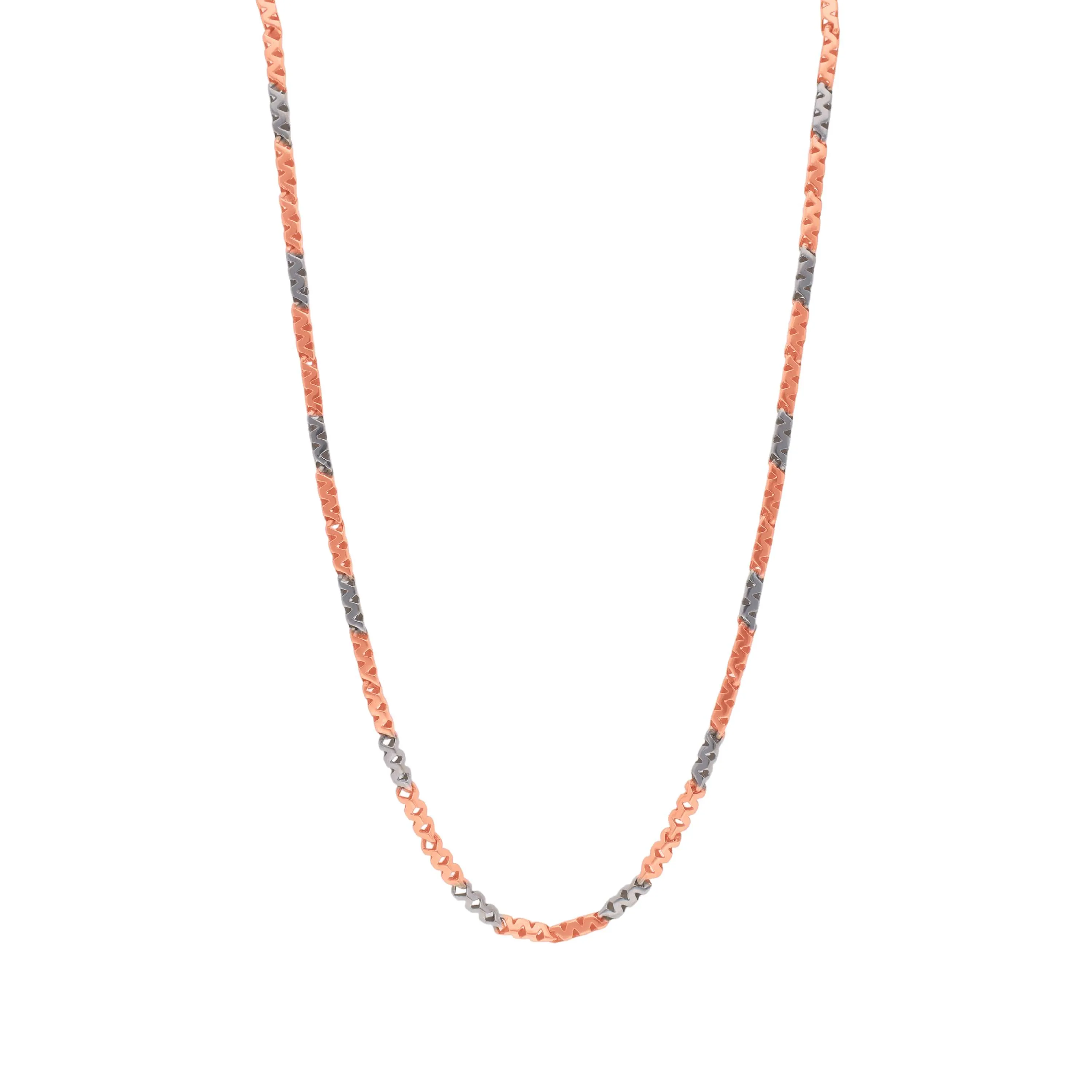 Classic Finely Detailed And Crafted 18KT Rose Gold Chain For Men