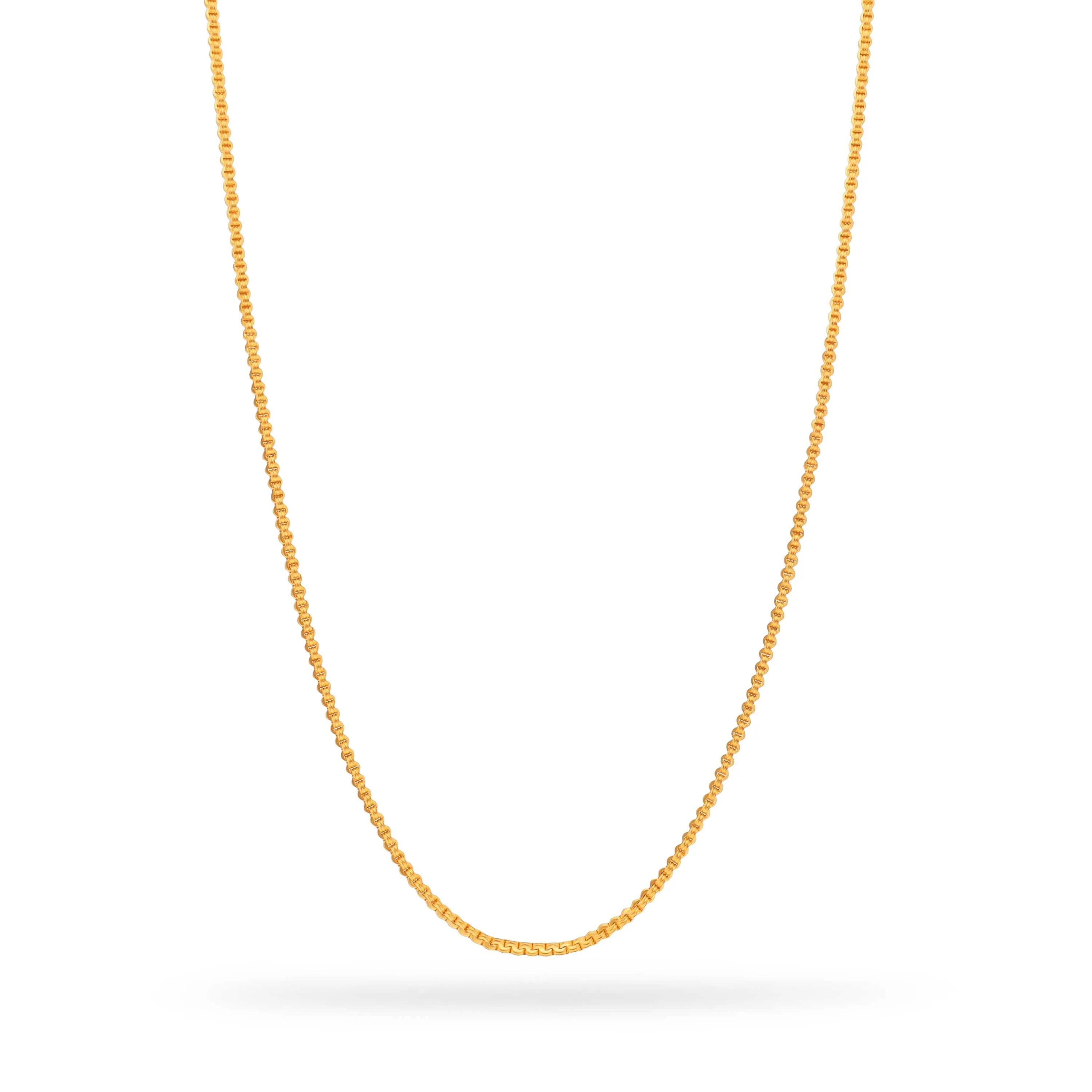 Traditionally Crafted And Detailed 22KT Gold Savidham Chain