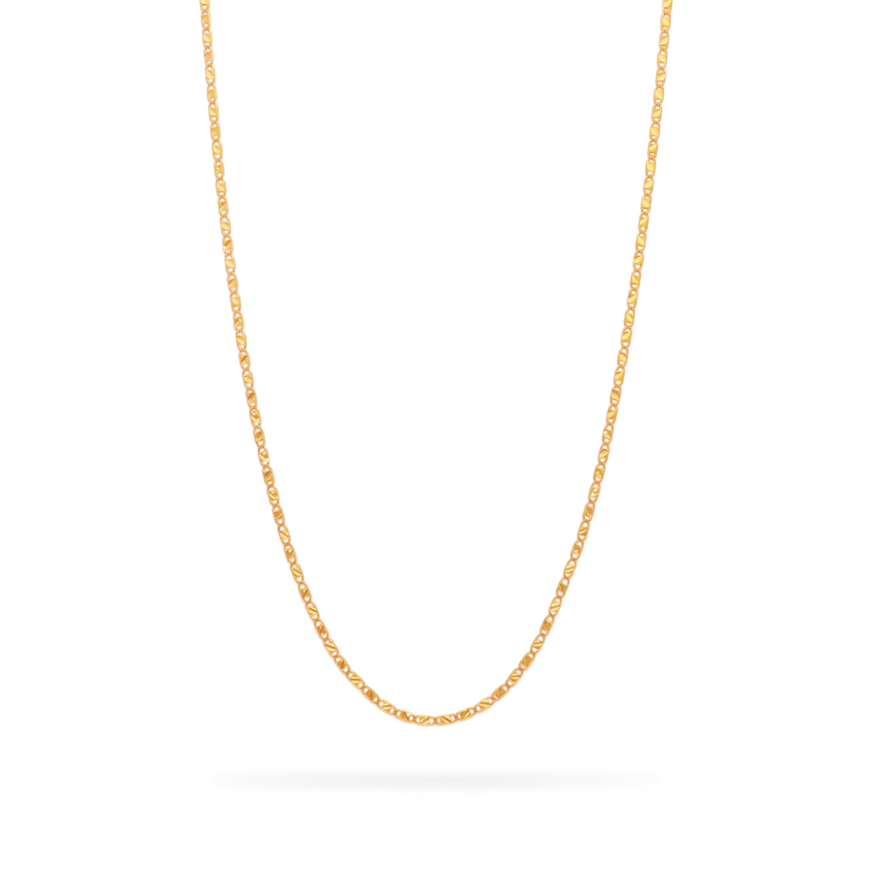 Classic Nawabi Pattern 22KT Gold Chain For Men