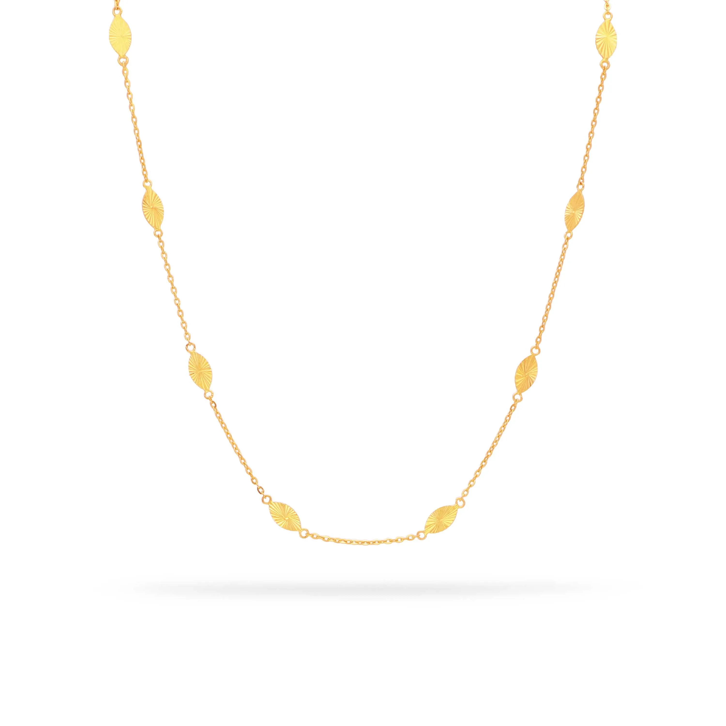 Specially Crafted 22KT Gold Plain Chain