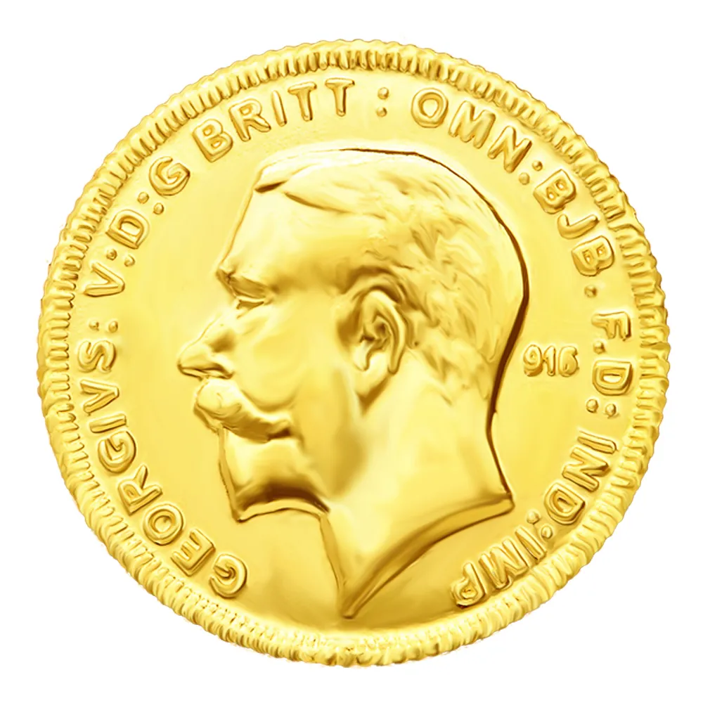 2 gm King George 22K 916 BIS Hallmarked Gold Coin