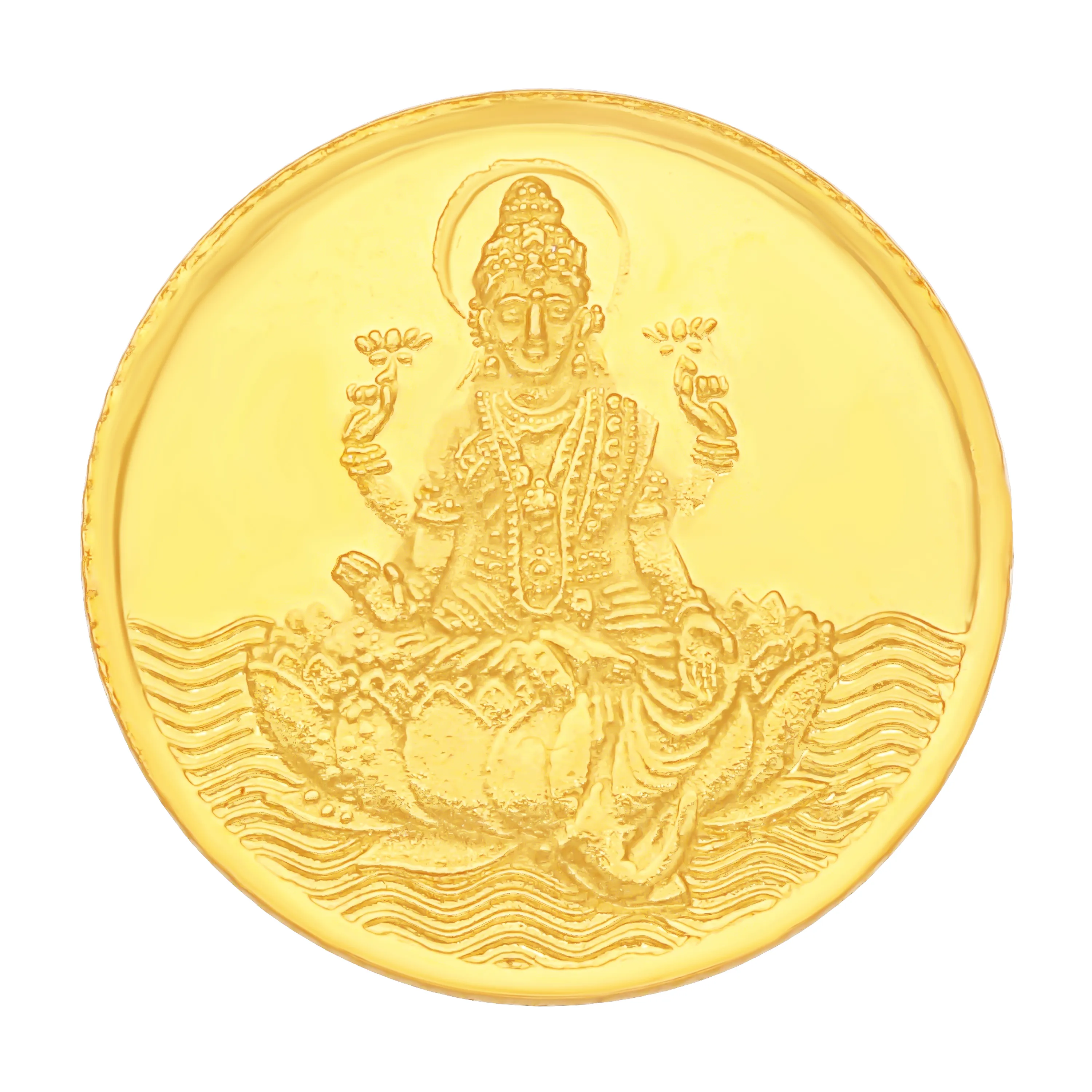 Goddess Lakshmi 22K 916 BIS Hallmarked 1 gm Gold Coin