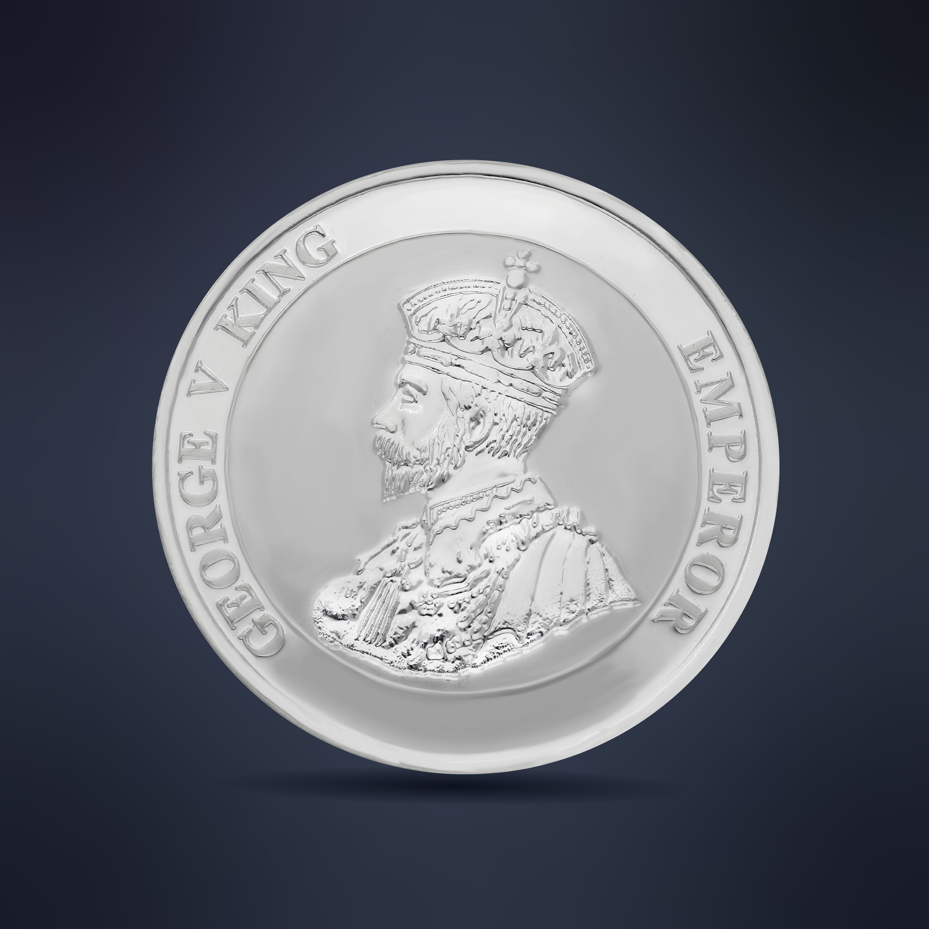 100gm King George Silver coin