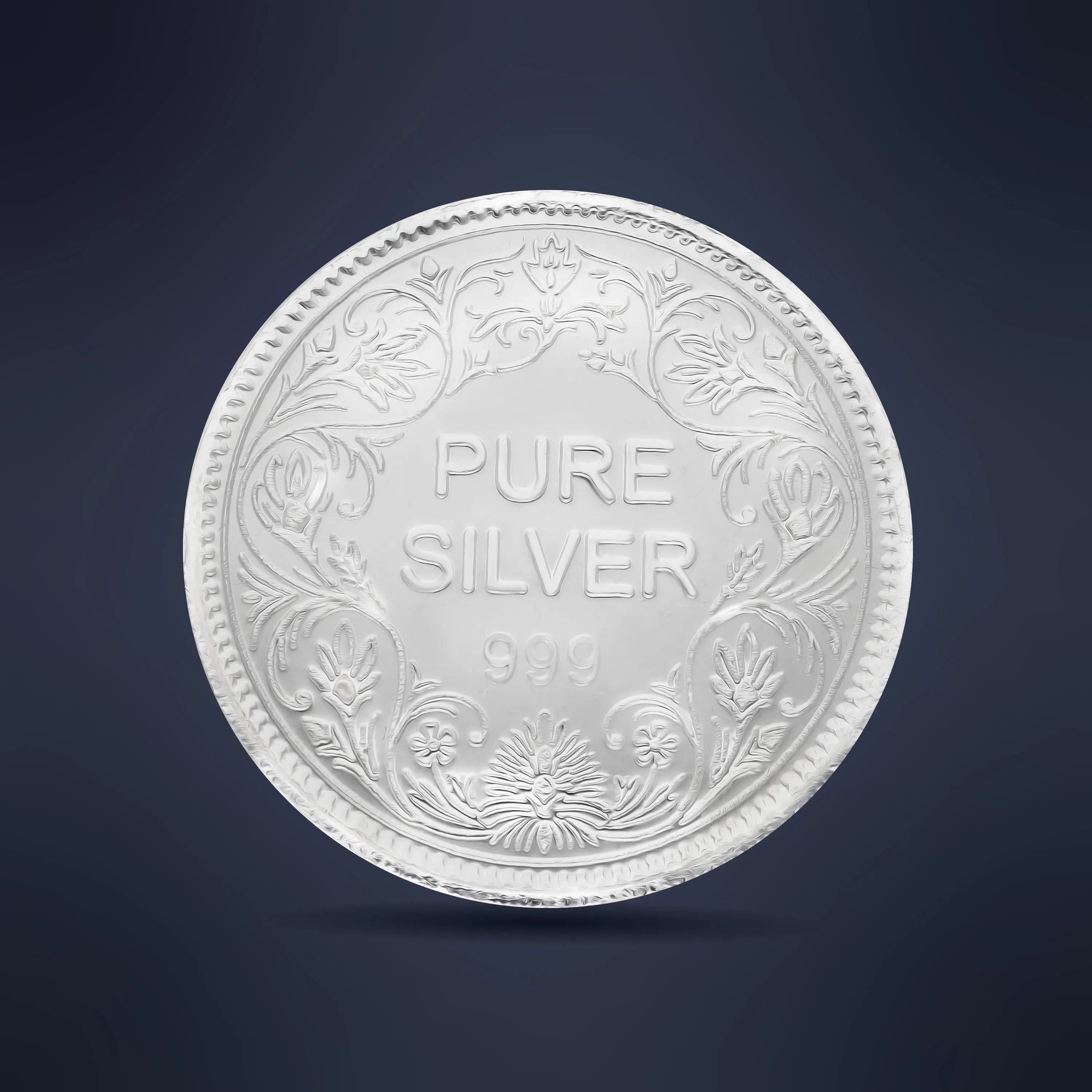 75 gm Plain Silver coin