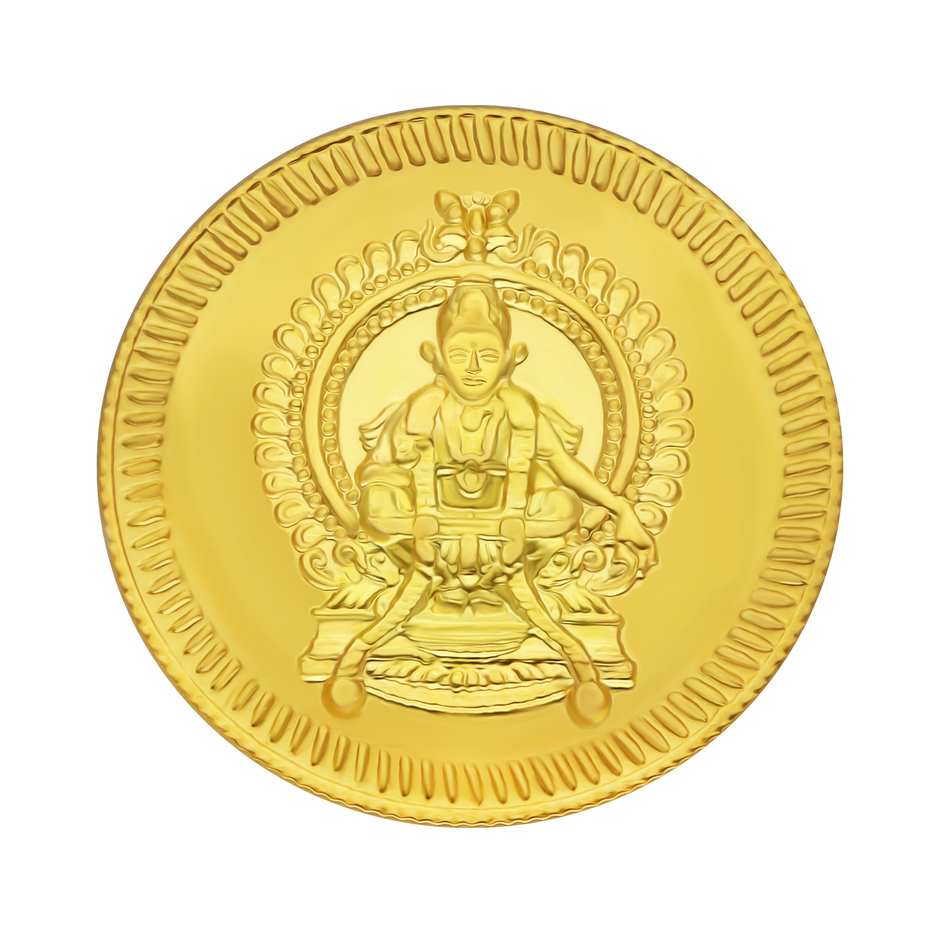 2gm Lord Ayyappa 22K 916 Gold Coin