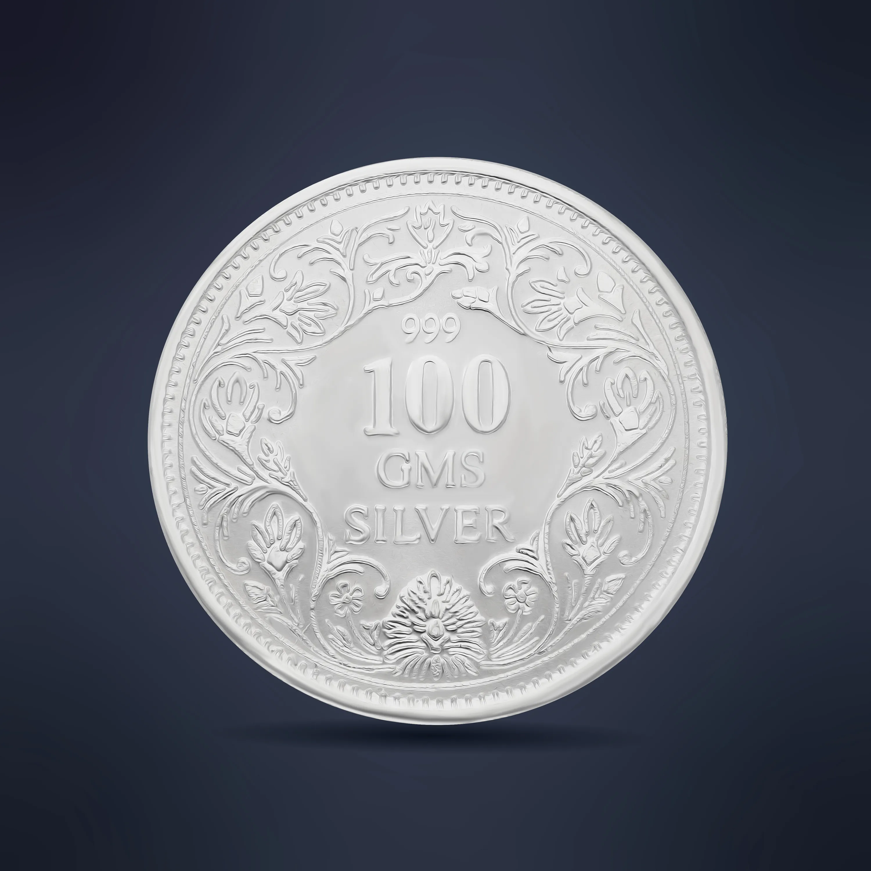 100gm Plain Silver coin