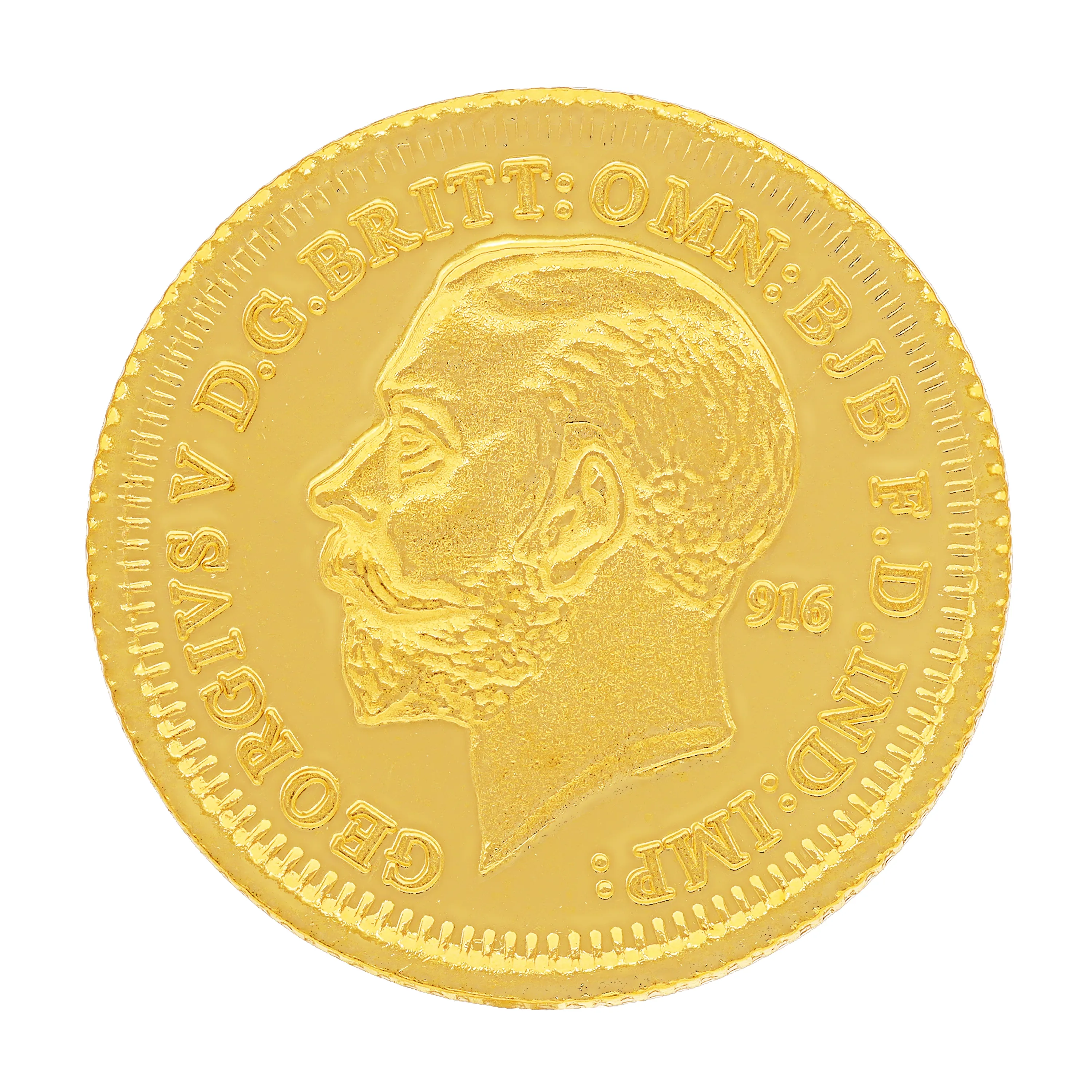 8 gm King George 22K 916 BIS Hallmarked Gold Coin