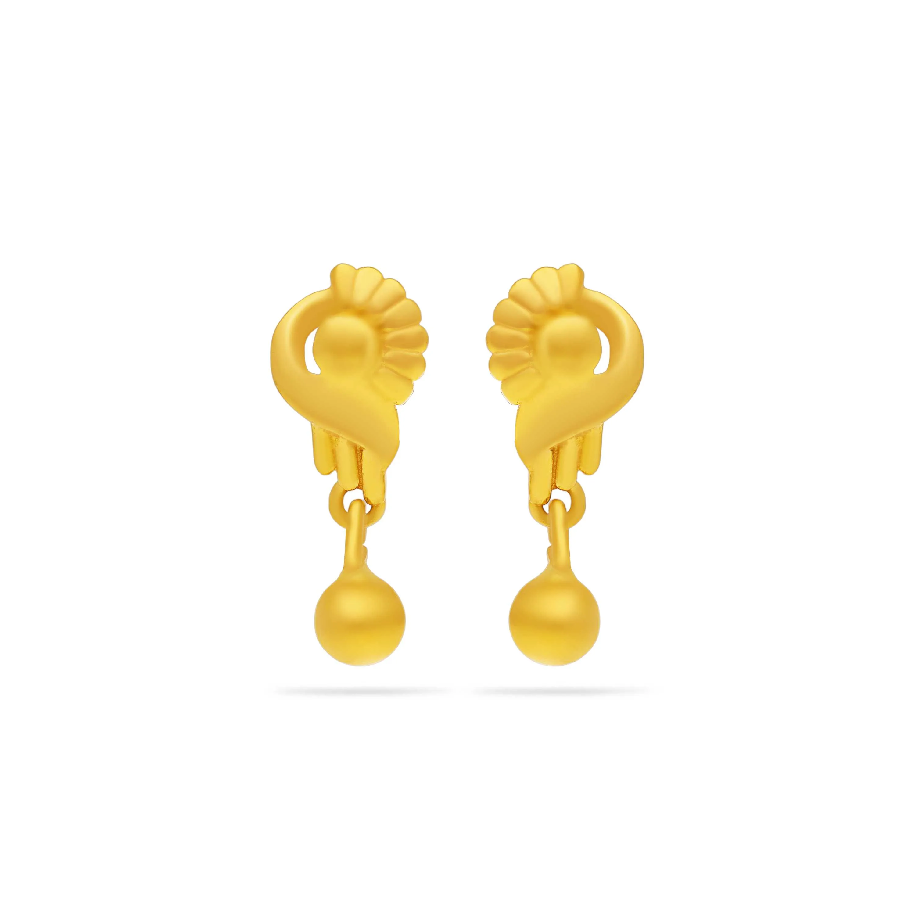 Classic Finely Detailed And Crafted 22KT Gold Studs