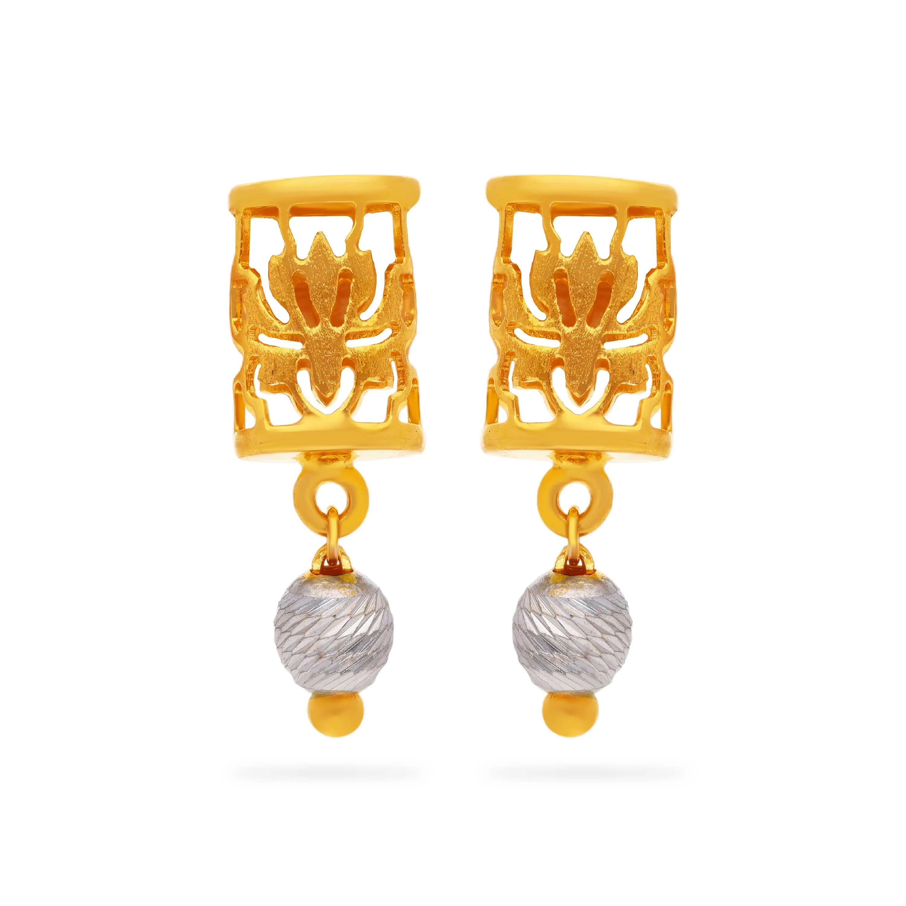 Elegant Detailed And Crafted 22KT Gold Drops For Women