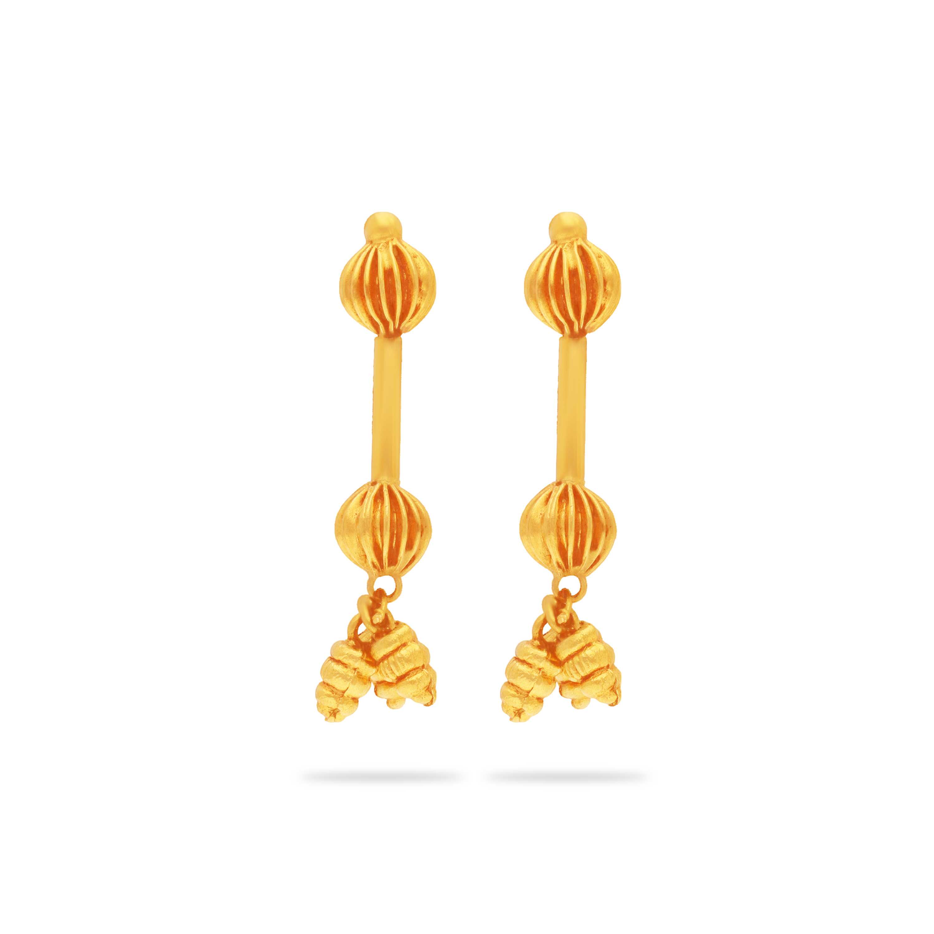 Premium Antique Finished And Detailed 22KT Gold Drops