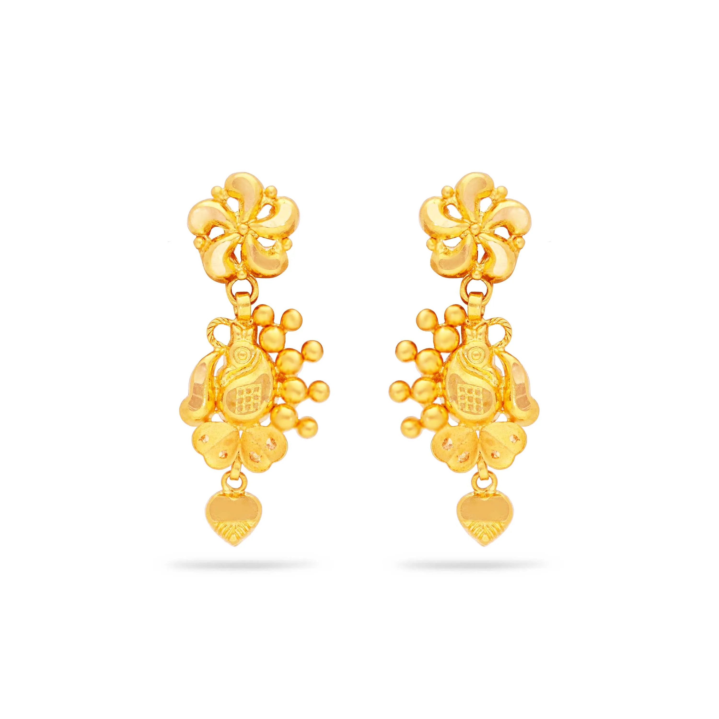 Matte Finished And Detailed 22KT Gold Drops