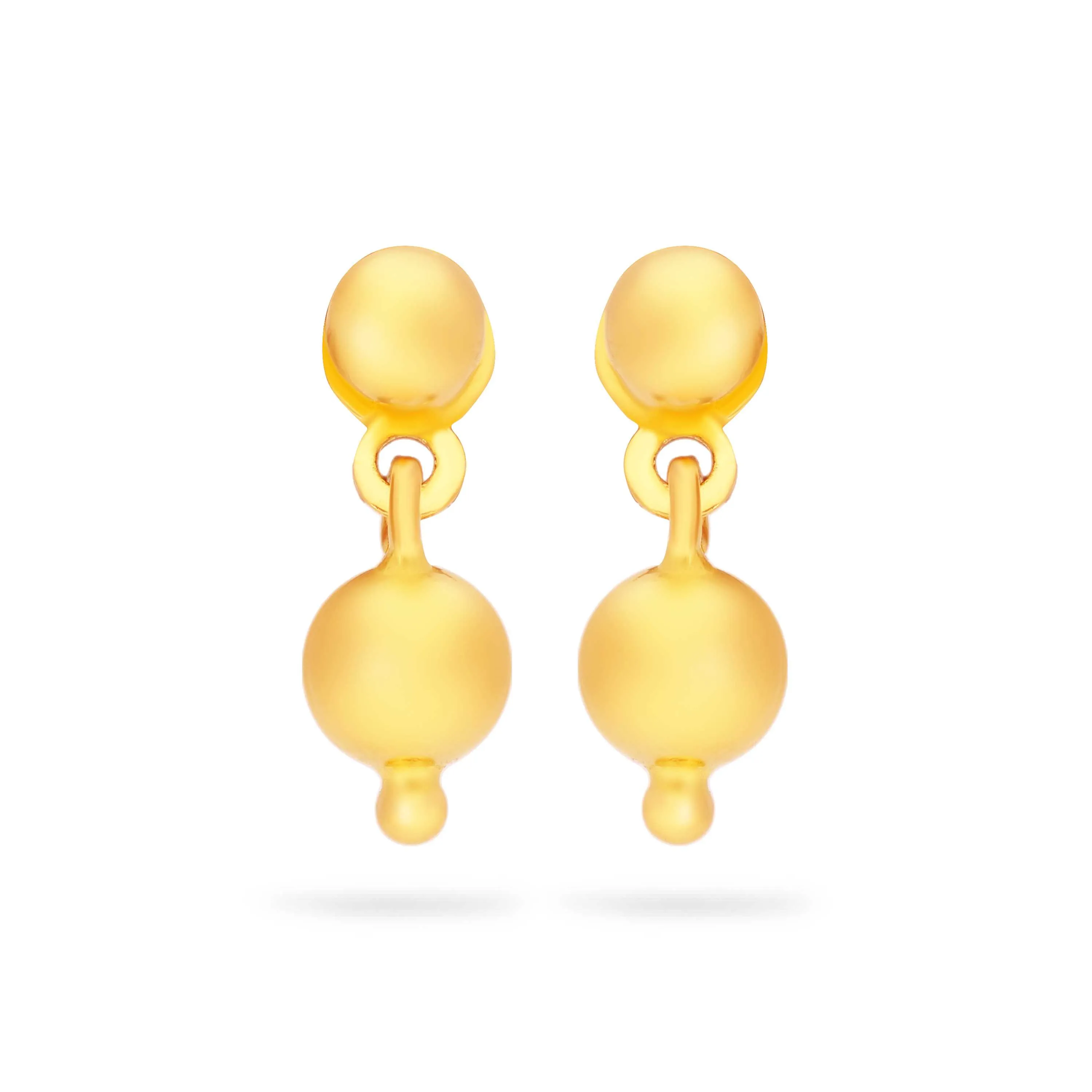 Classic Finely Detailed And Crafted 22KT Gold Drops For Women