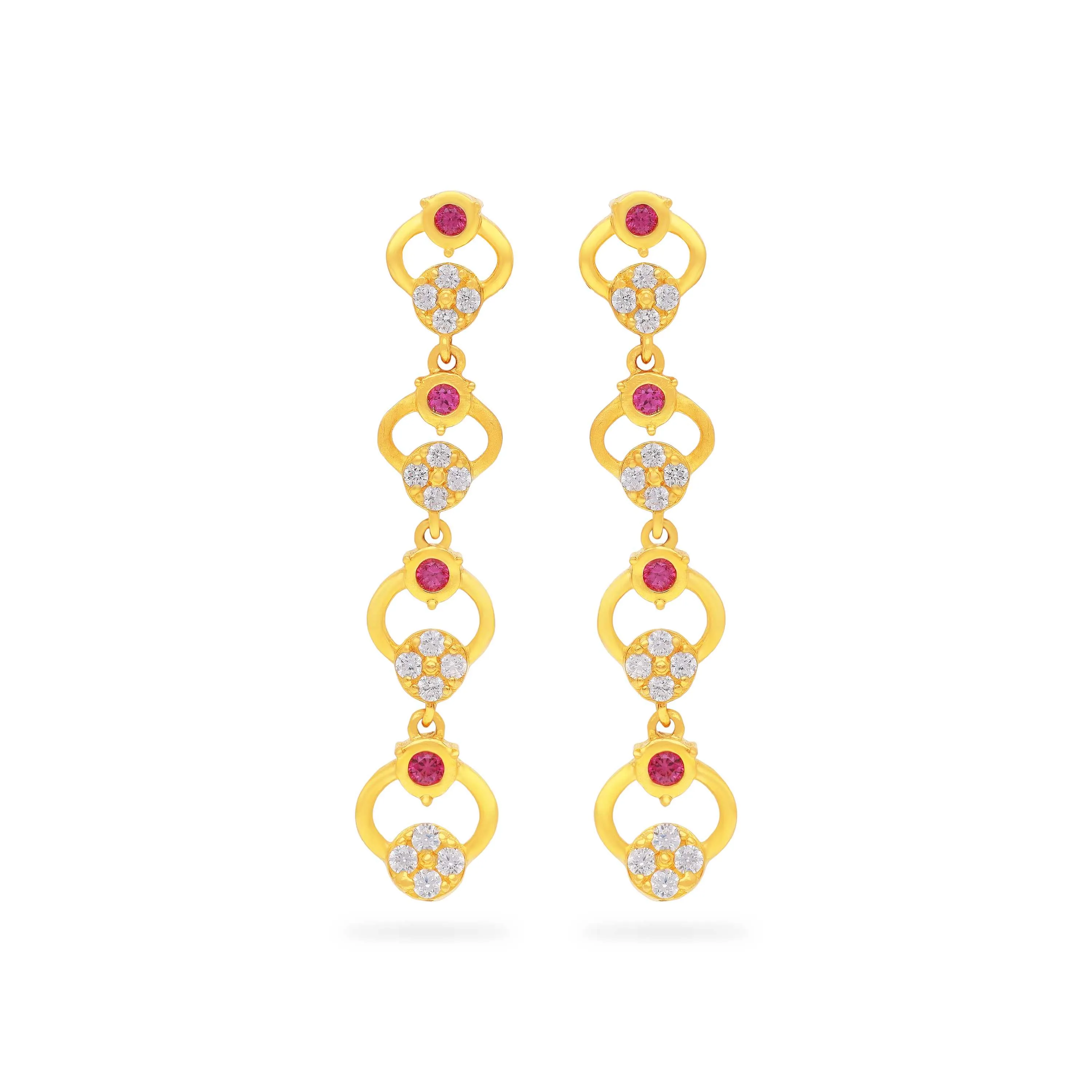 Premium Gorgeously Detailed And Studded 22KT Gold Drops