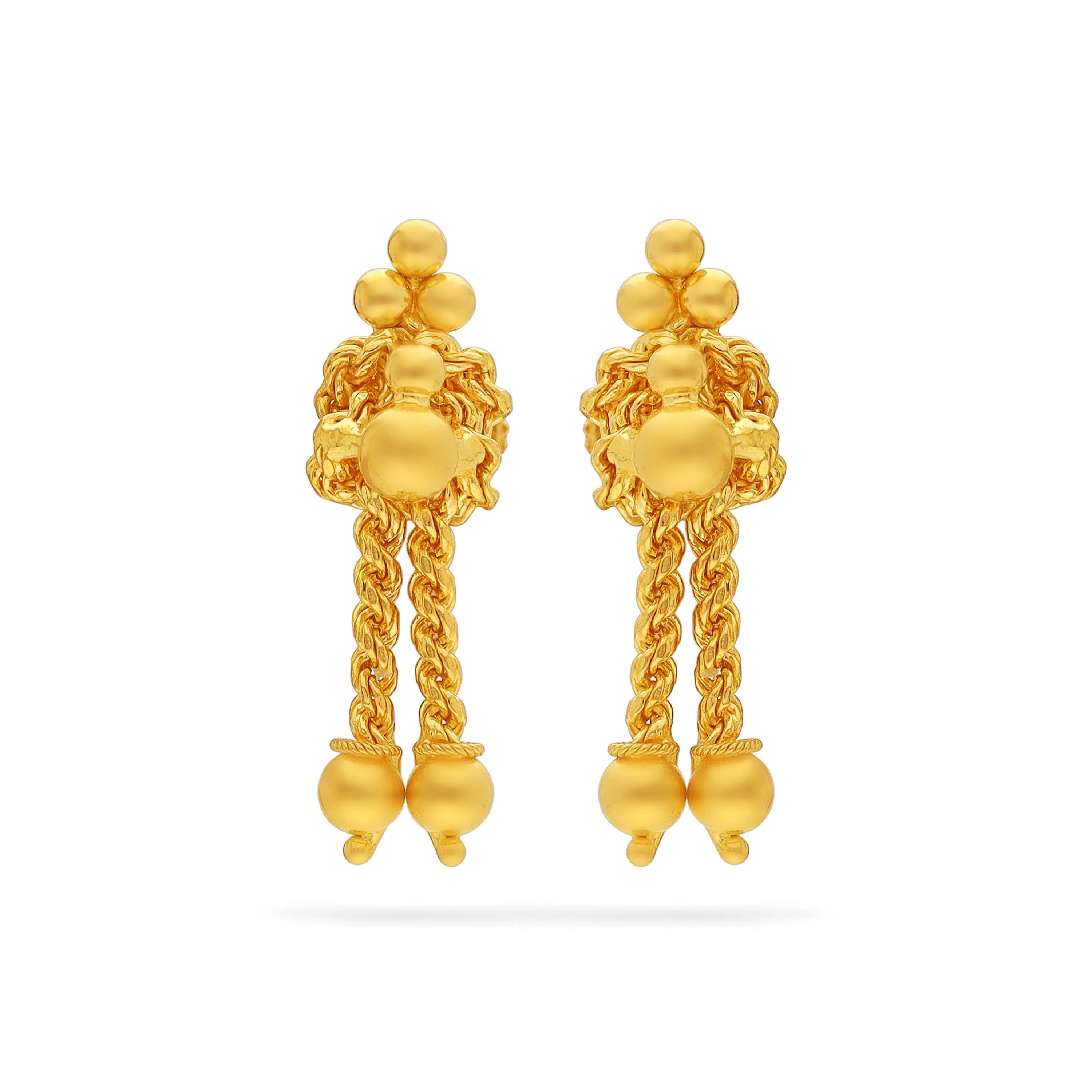 Classic Finely Detailed And Crafted 22KT Gold Studs For Women