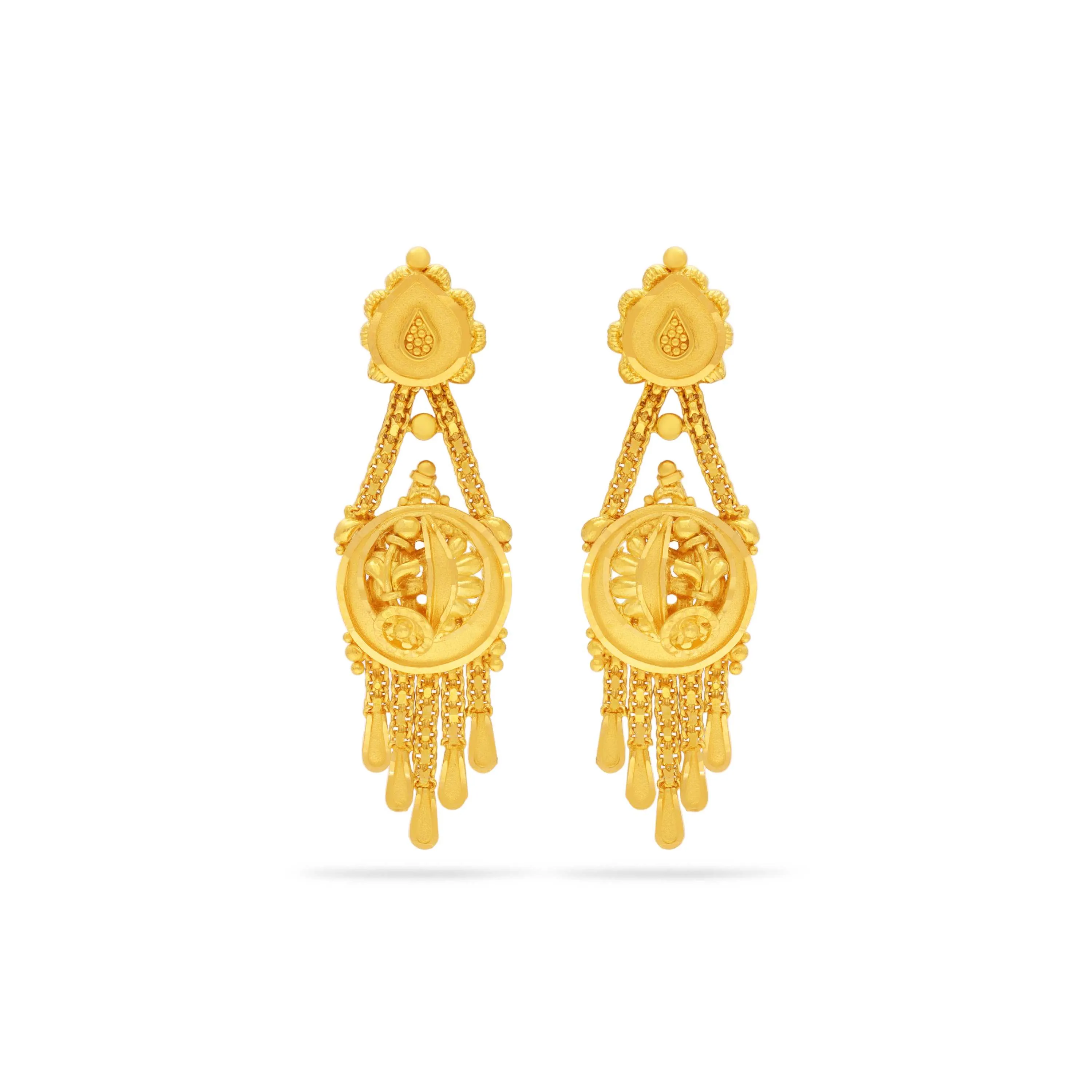 Matte Finished And Detailed 22KT Gold Drops