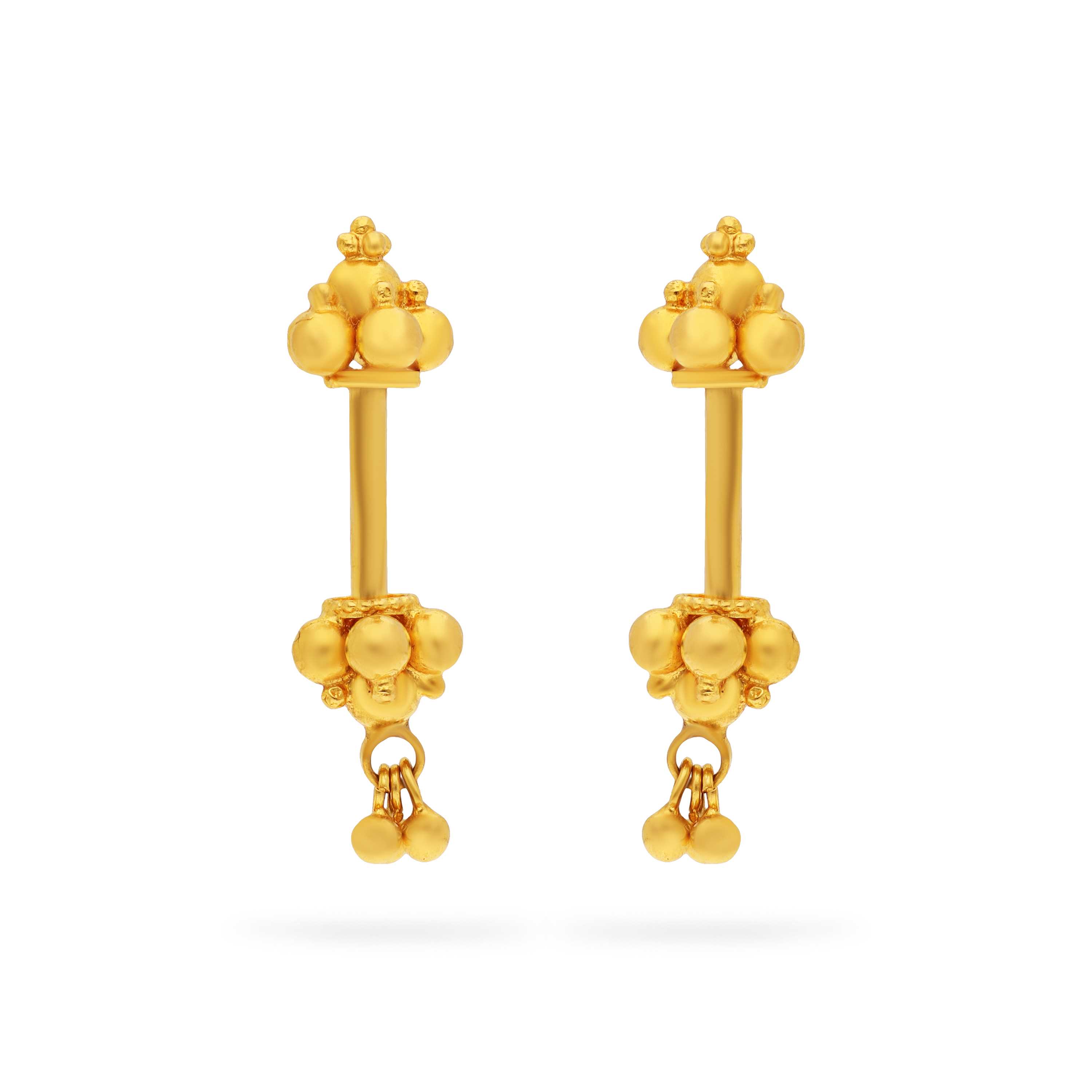 Premium Gorgeously Detailed And Studded 22KT Gold Drops