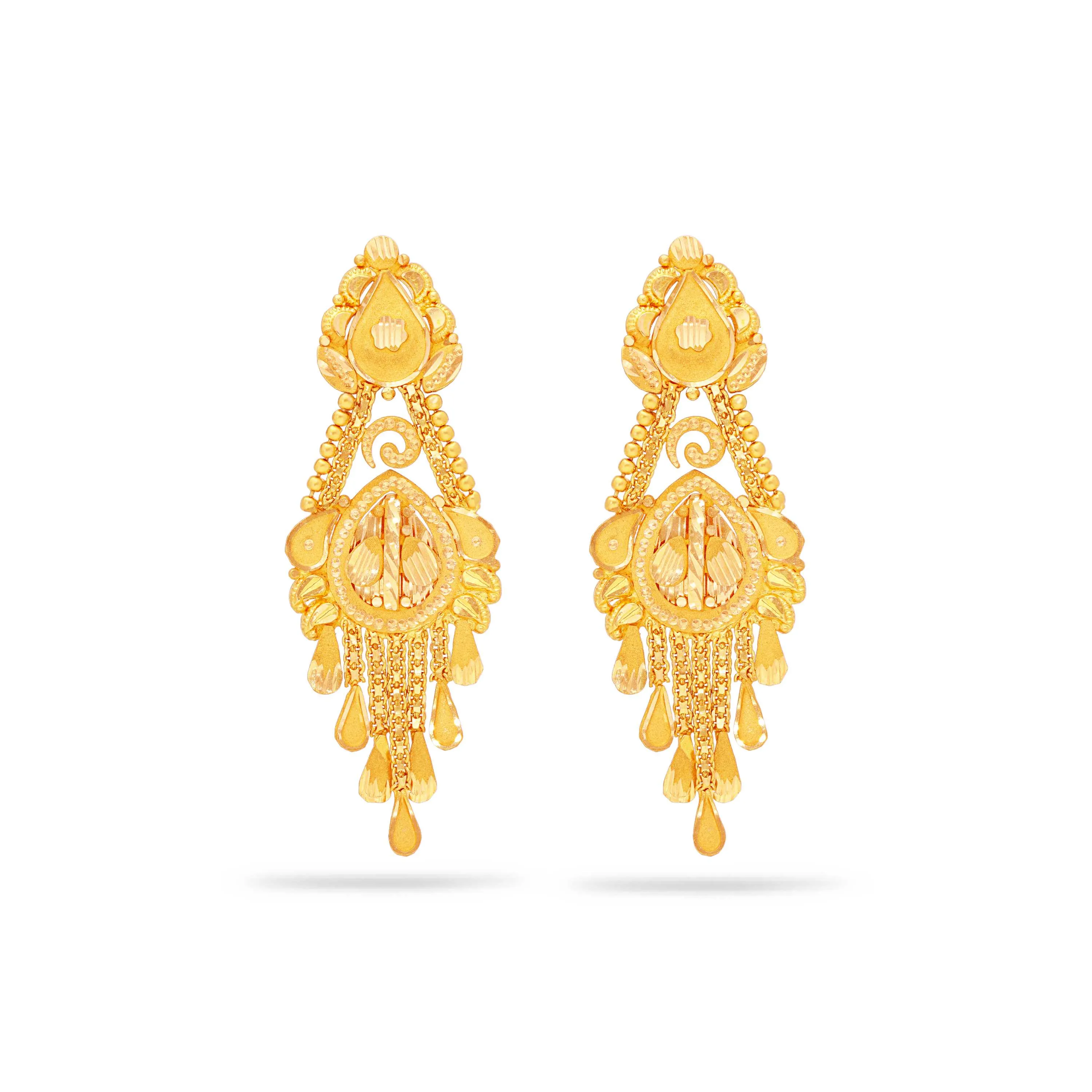 Matte Finished And Detailed 22KT Gold Drops