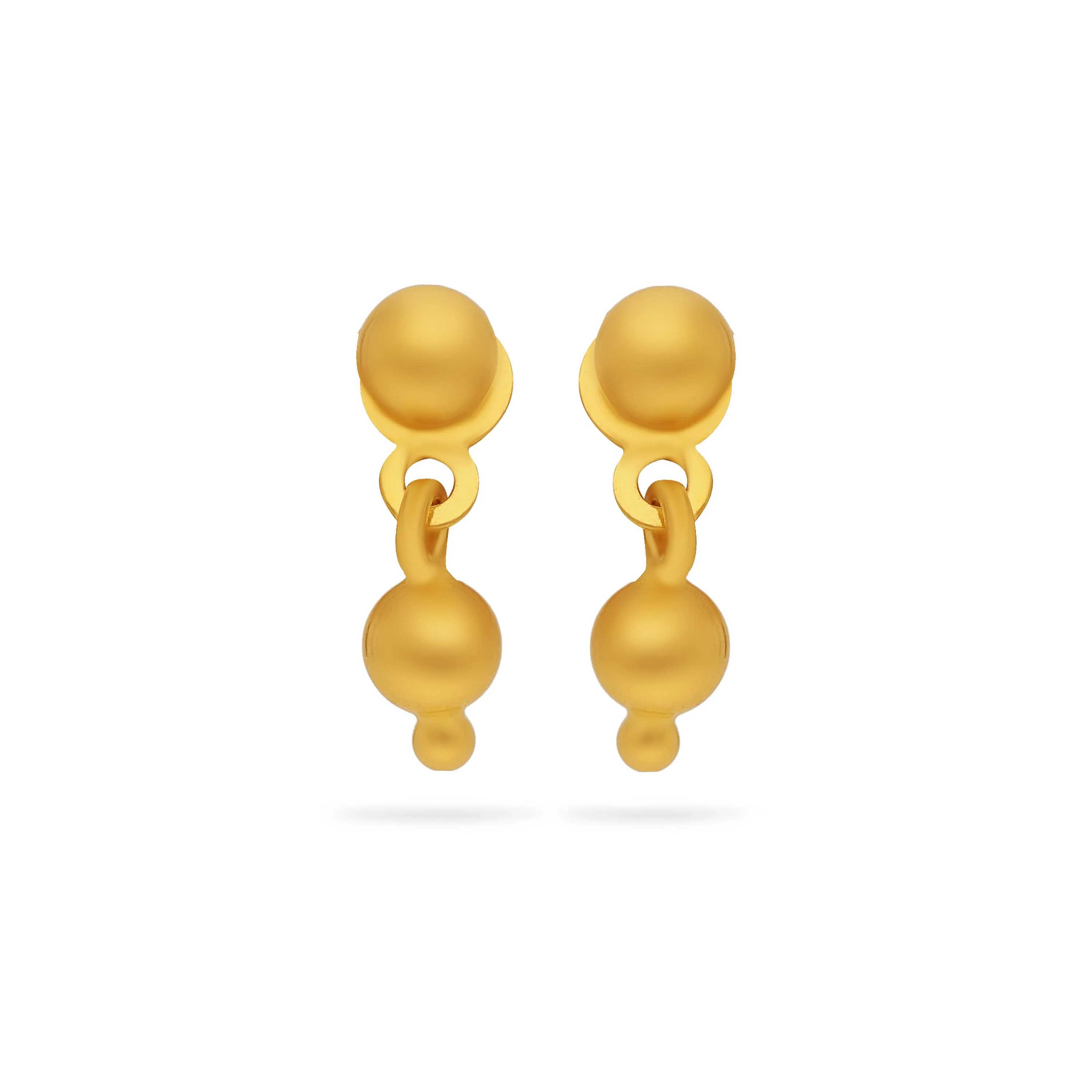 Traditionally Crafted And Detailed 22KT Gold Drops For Women