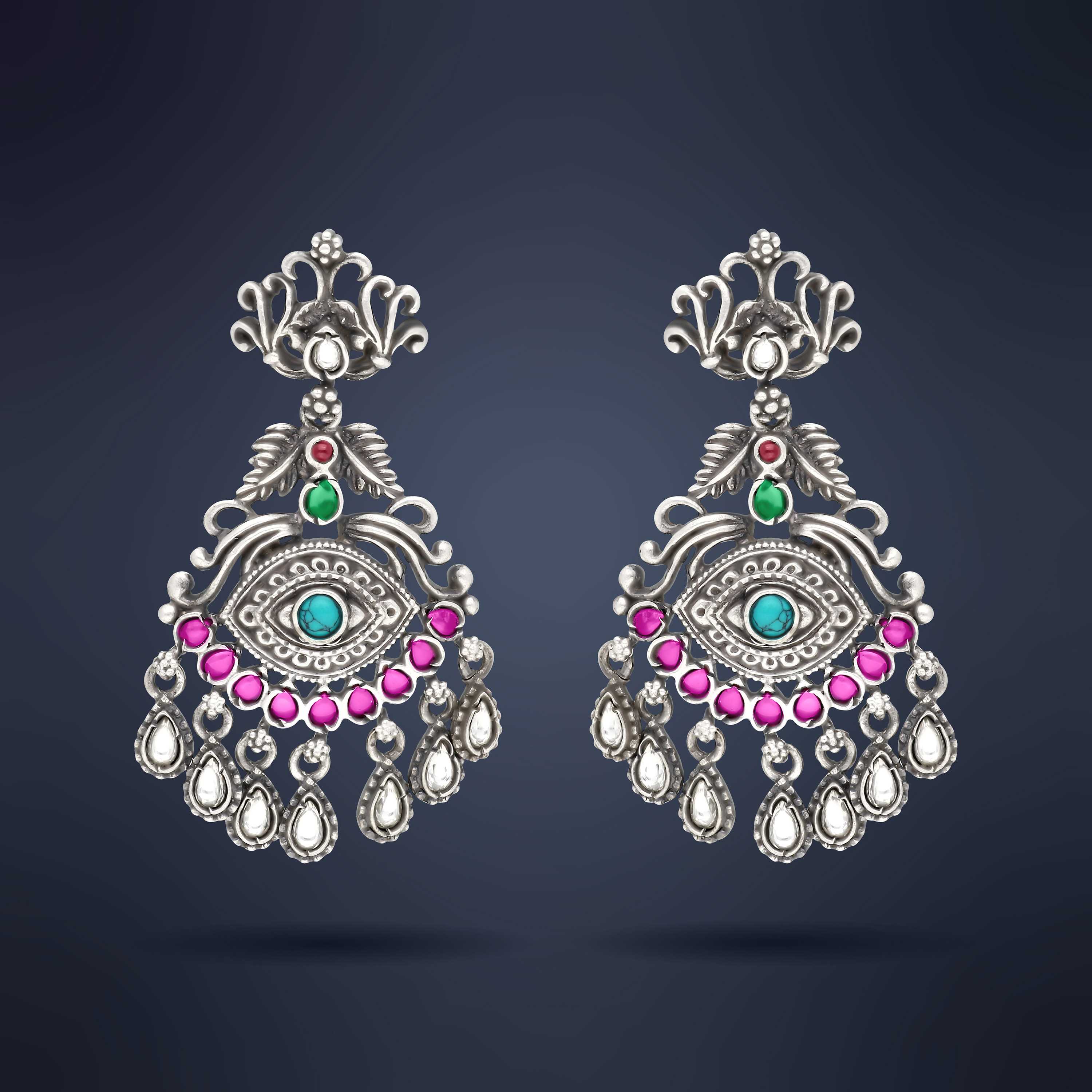 Traditional Antique Silver Drops