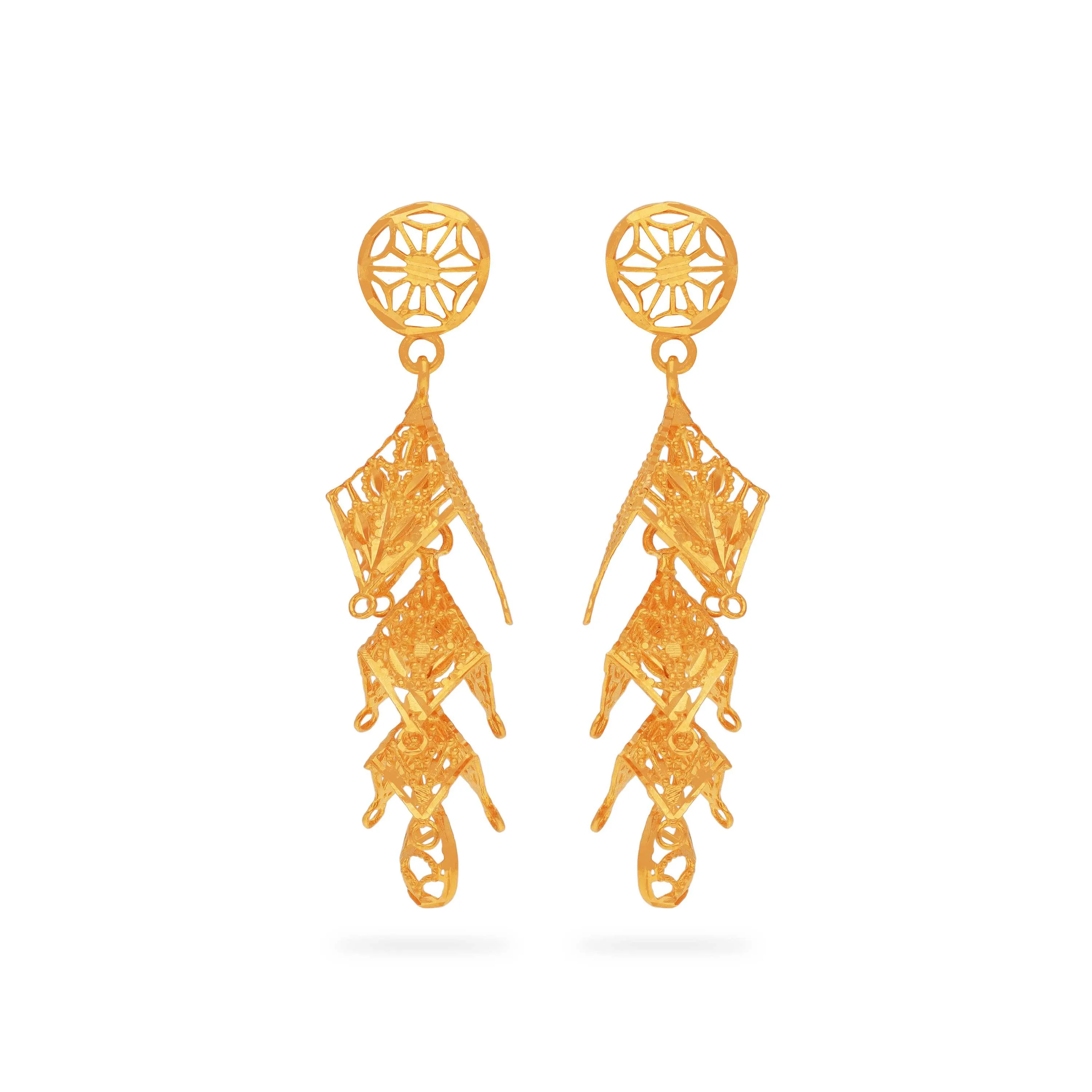 Classic Finely Detailed And Crafted 22KT Gold Drops