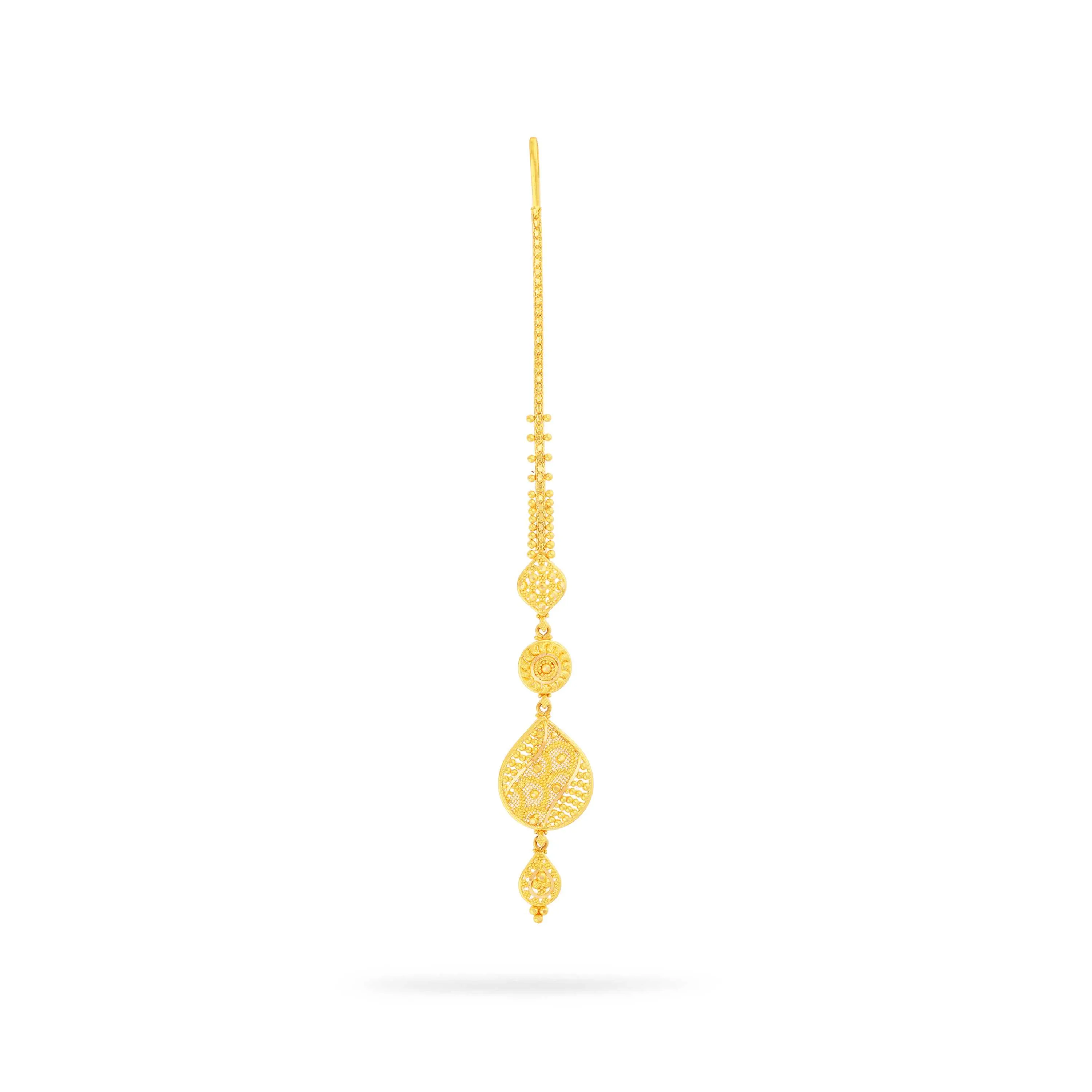 Traditionally Crafted And Detailed 22KT Gold Matty For Women