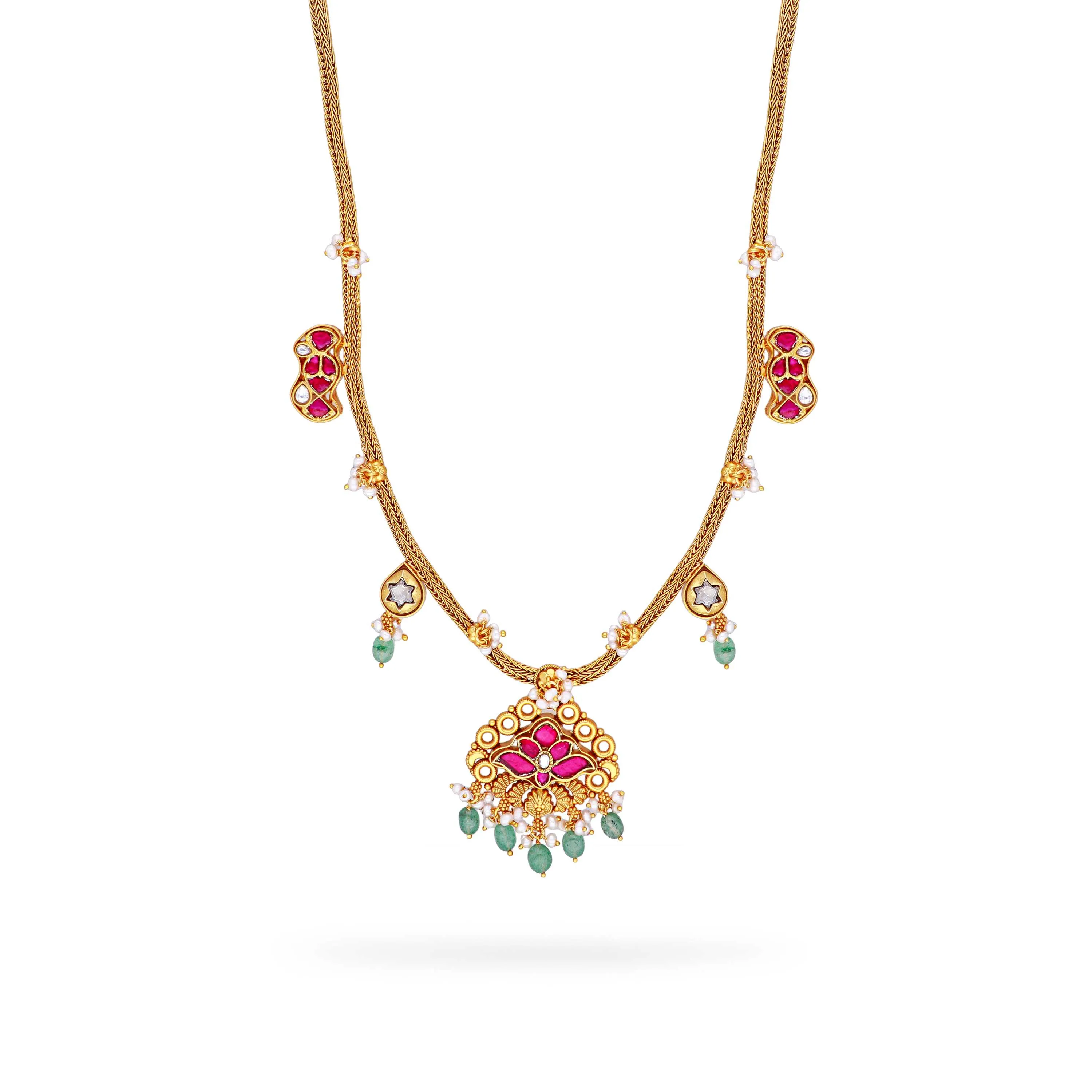 Finely Detailed Traditional Pattern Silver Necklace Set