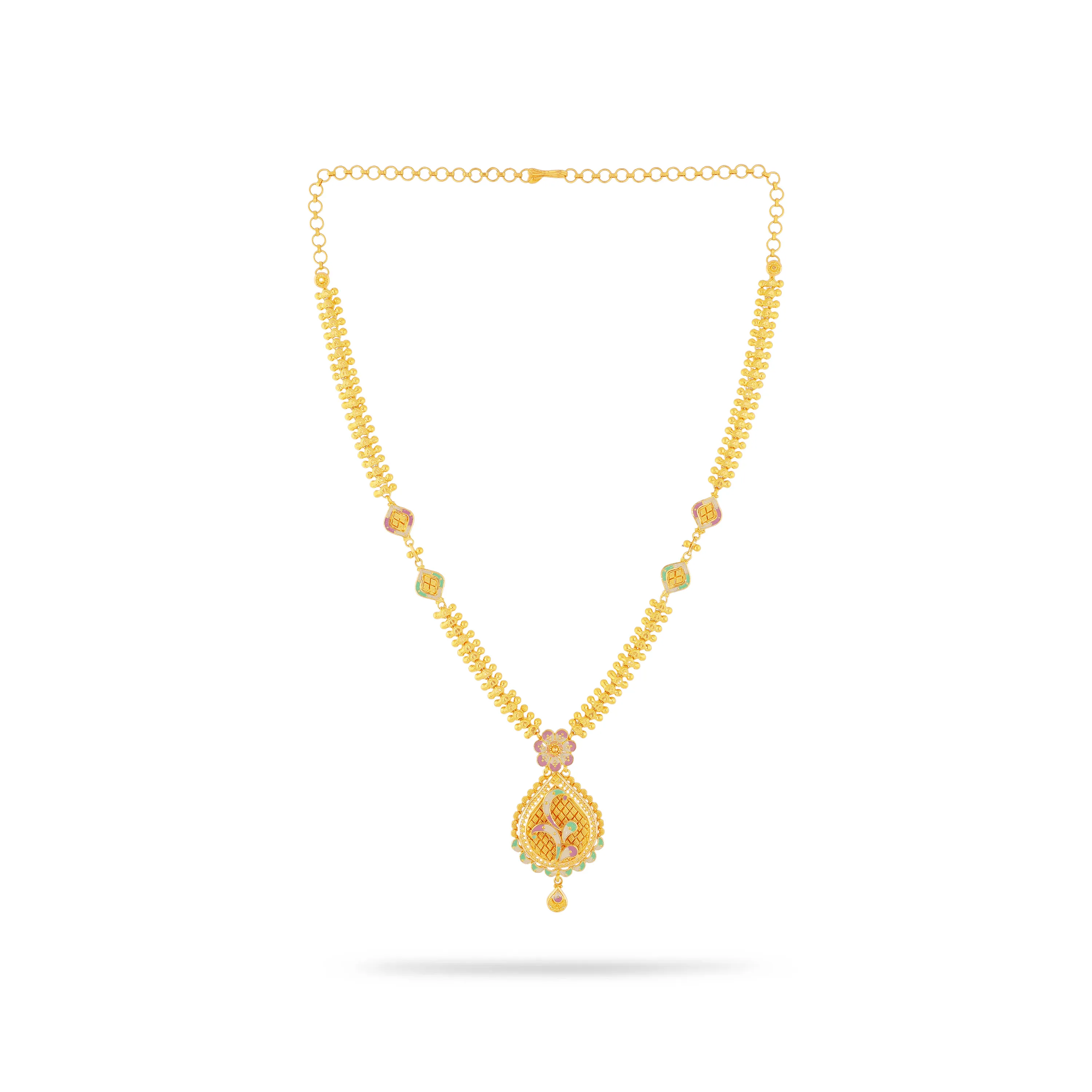 Traditionally Crafted And Detailed 22KT Gold Necklace