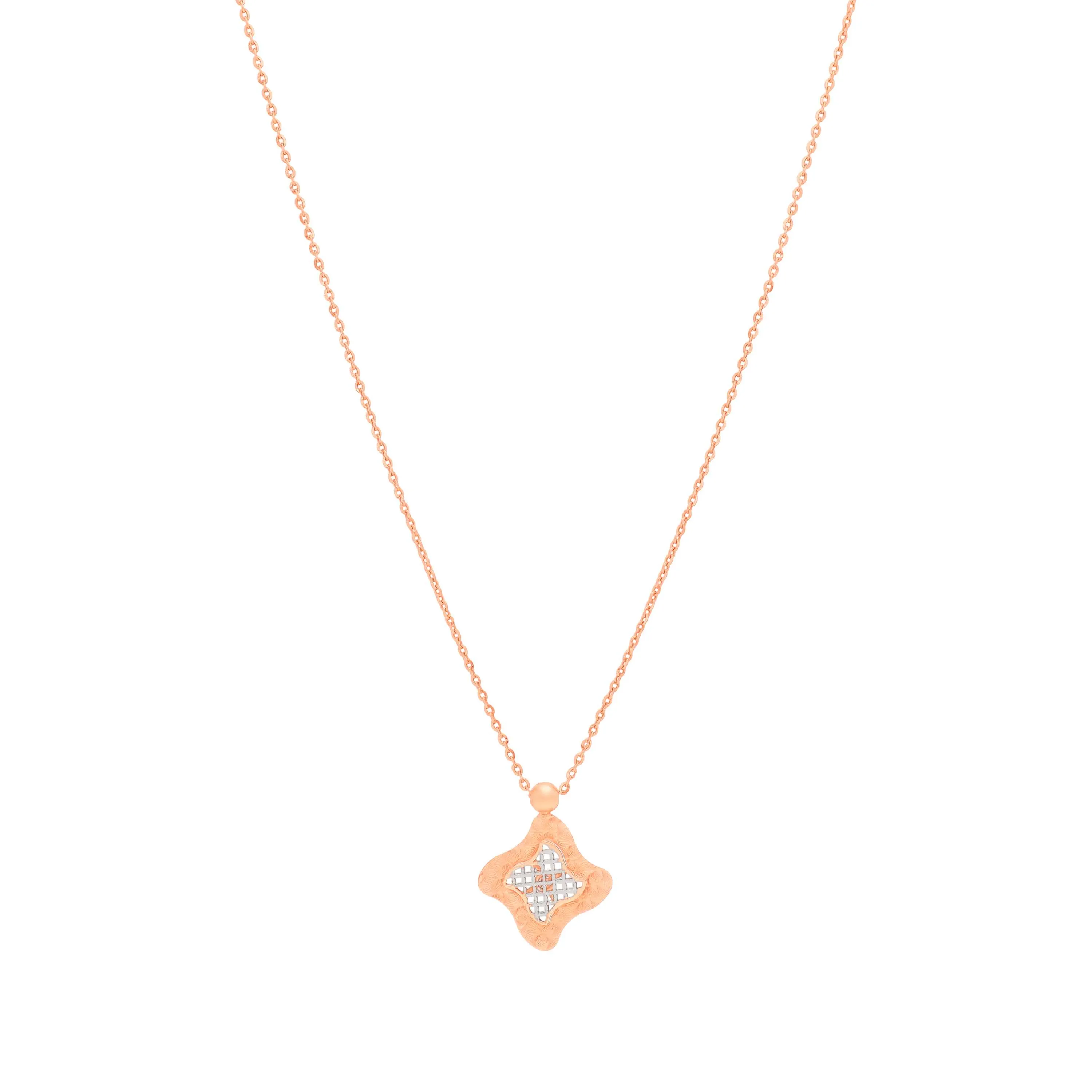 Fancy Finely Detailed And Crafted 18KT Rose Gold Necklace